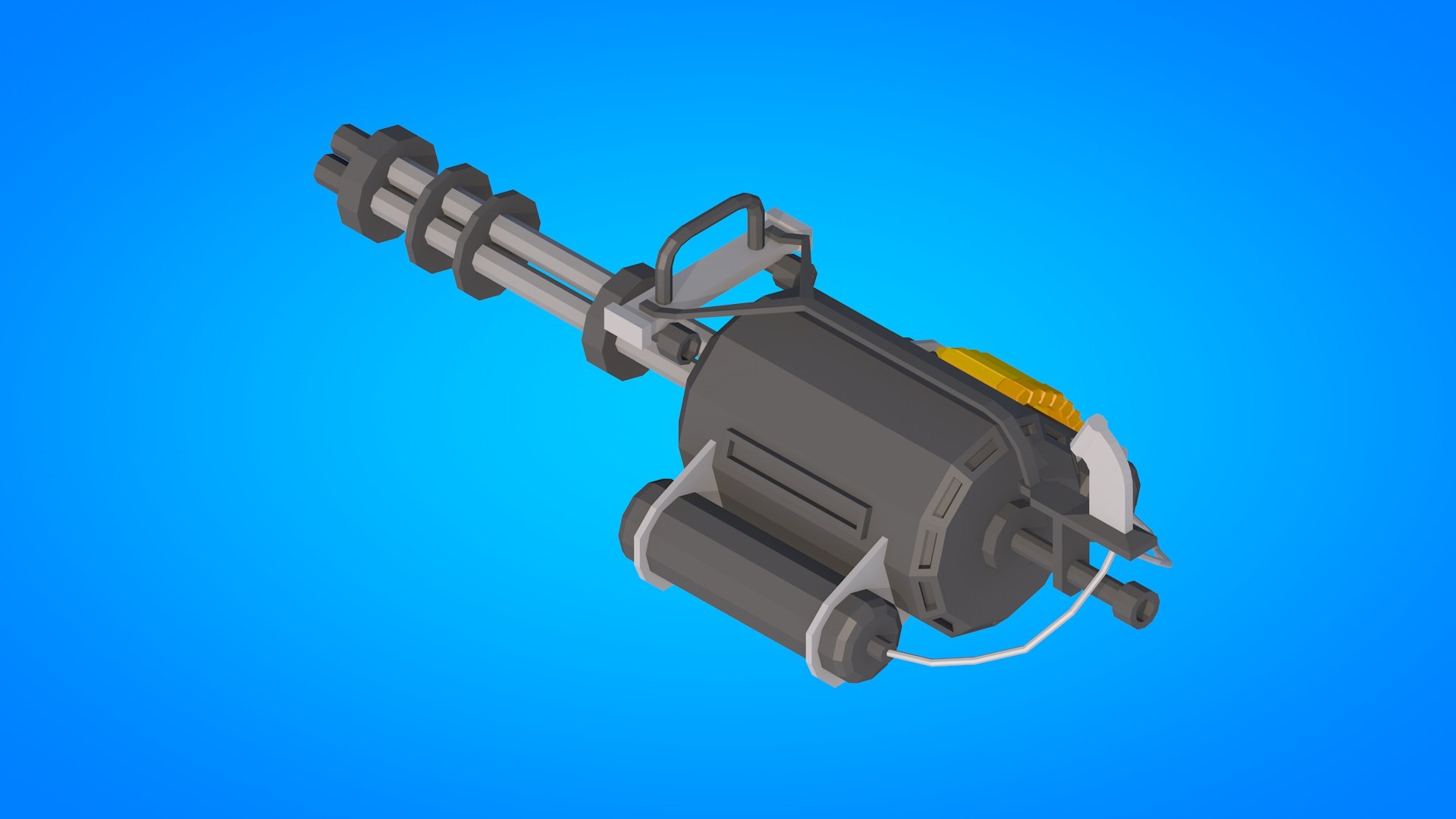 Minigun M134 Low Poly Model - TurboSquid 1868161