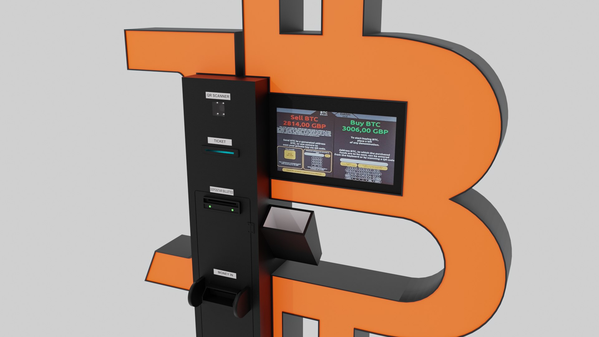 Free Bitcoin ATM Model - TurboSquid 1873329