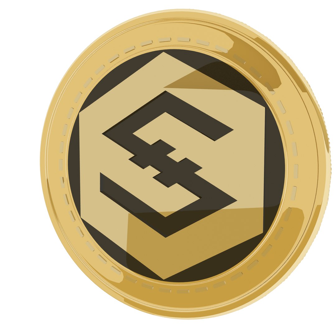 3D Iost Cryptocurrency Gold Coin - TurboSquid 1856968