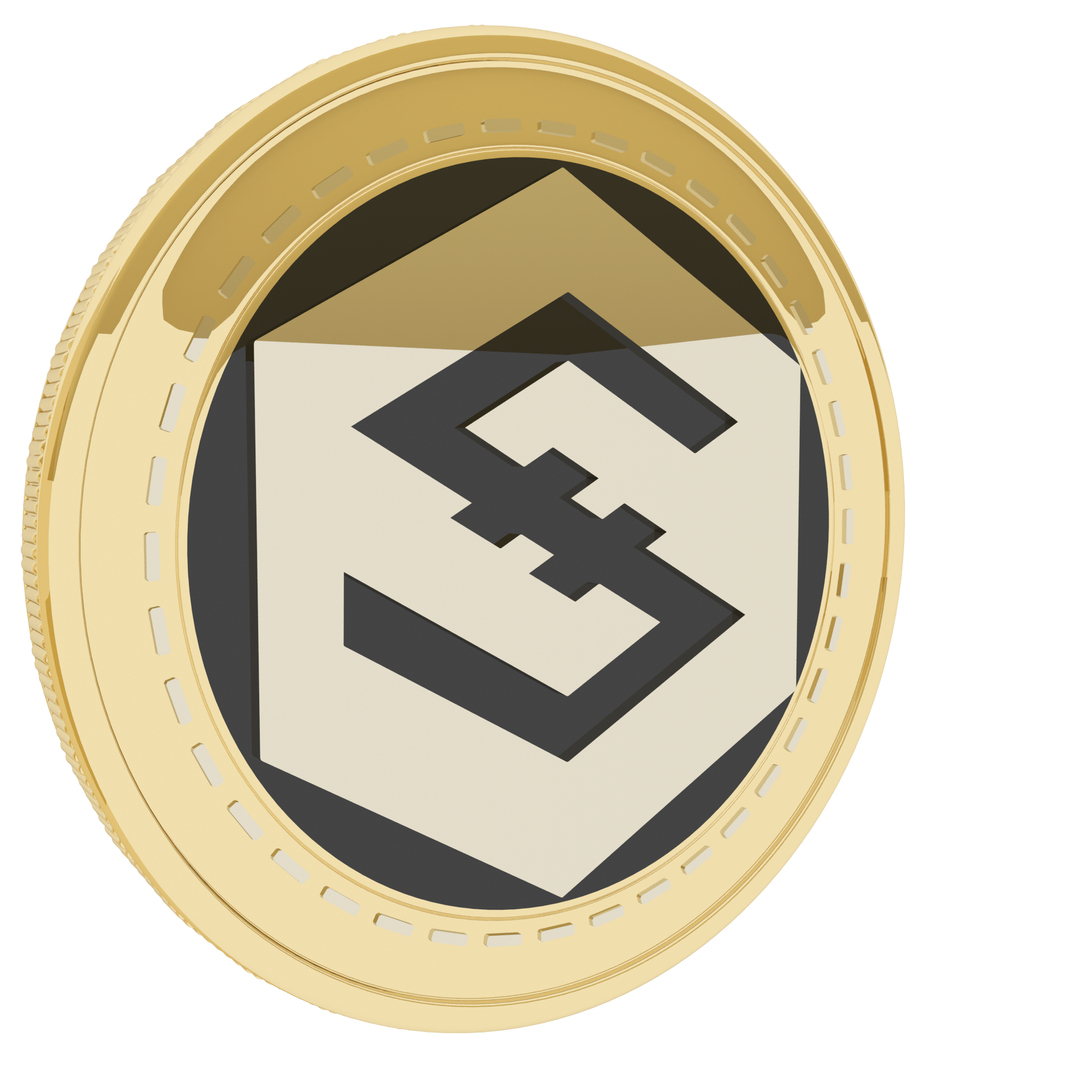 3D Iost Cryptocurrency Gold Coin - TurboSquid 1856968