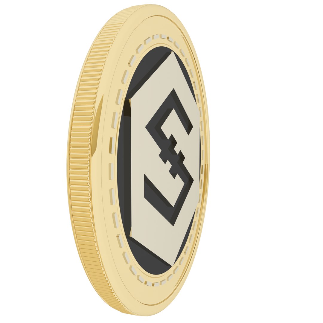 3D Iost Cryptocurrency Gold Coin - TurboSquid 1856968