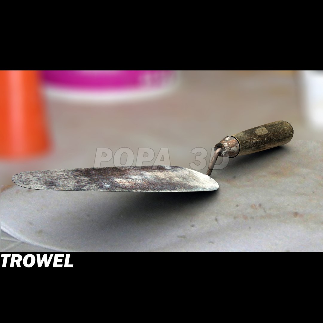 Rusty Trowel 3d Model