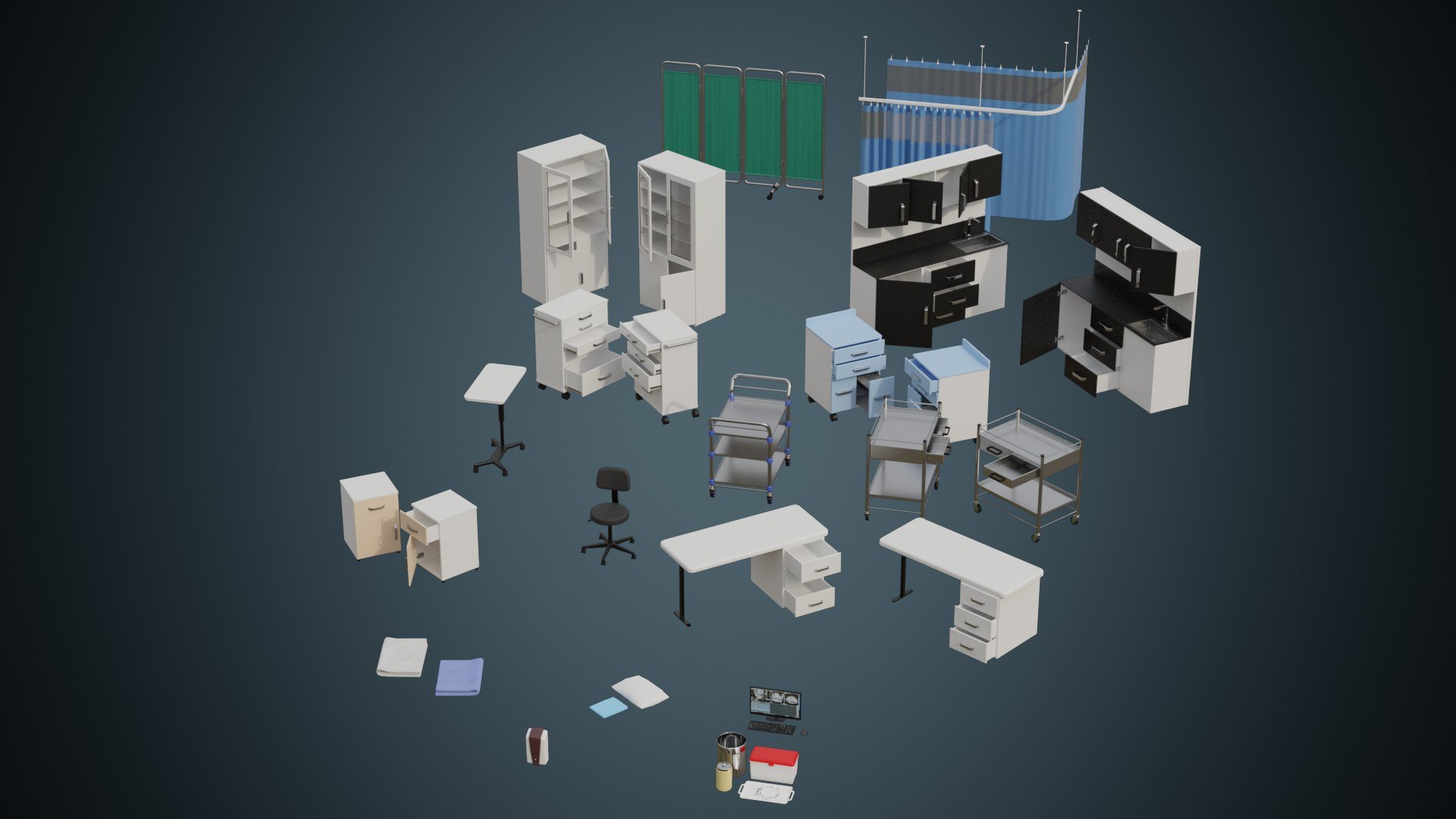 Hospital Props Collection 5 Basic 3D - TurboSquid 2159138