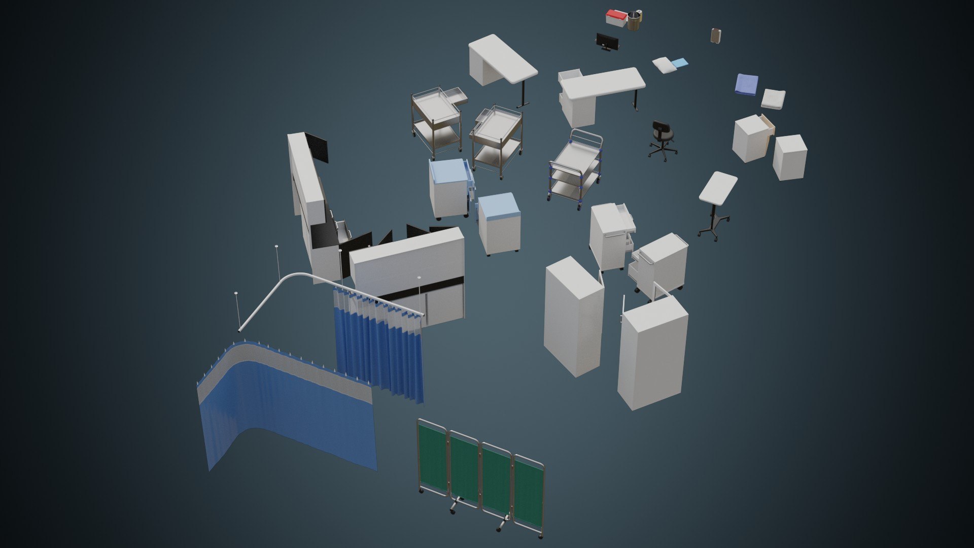Hospital Props Collection 5 Basic 3D - TurboSquid 2159138