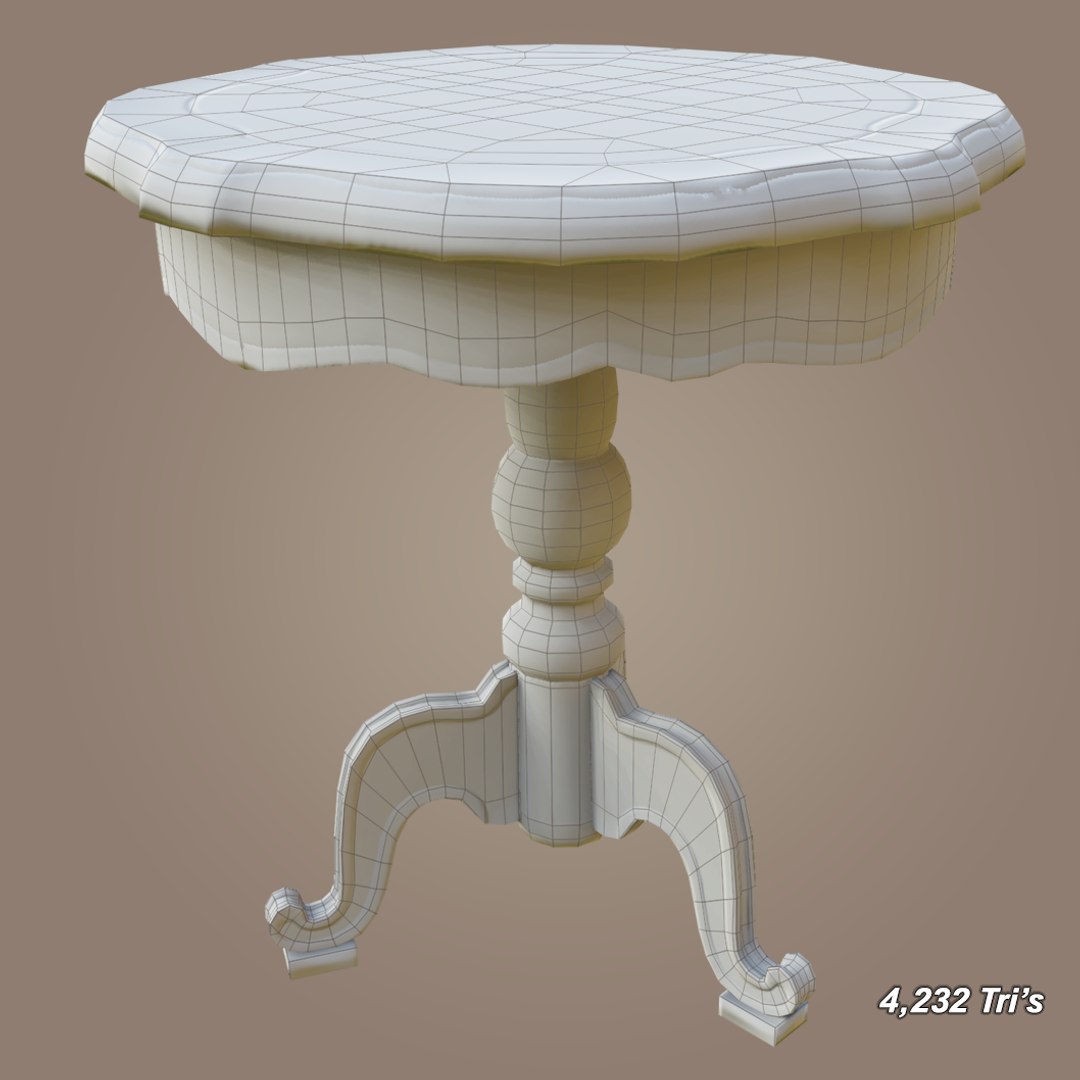 Victorian Table 3D Model - TurboSquid 1278575