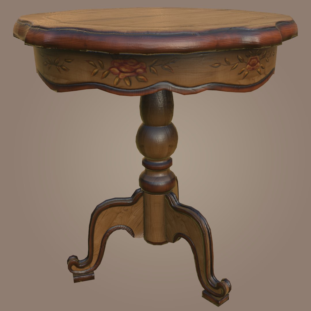 Victorian Table 3D Model - TurboSquid 1278575