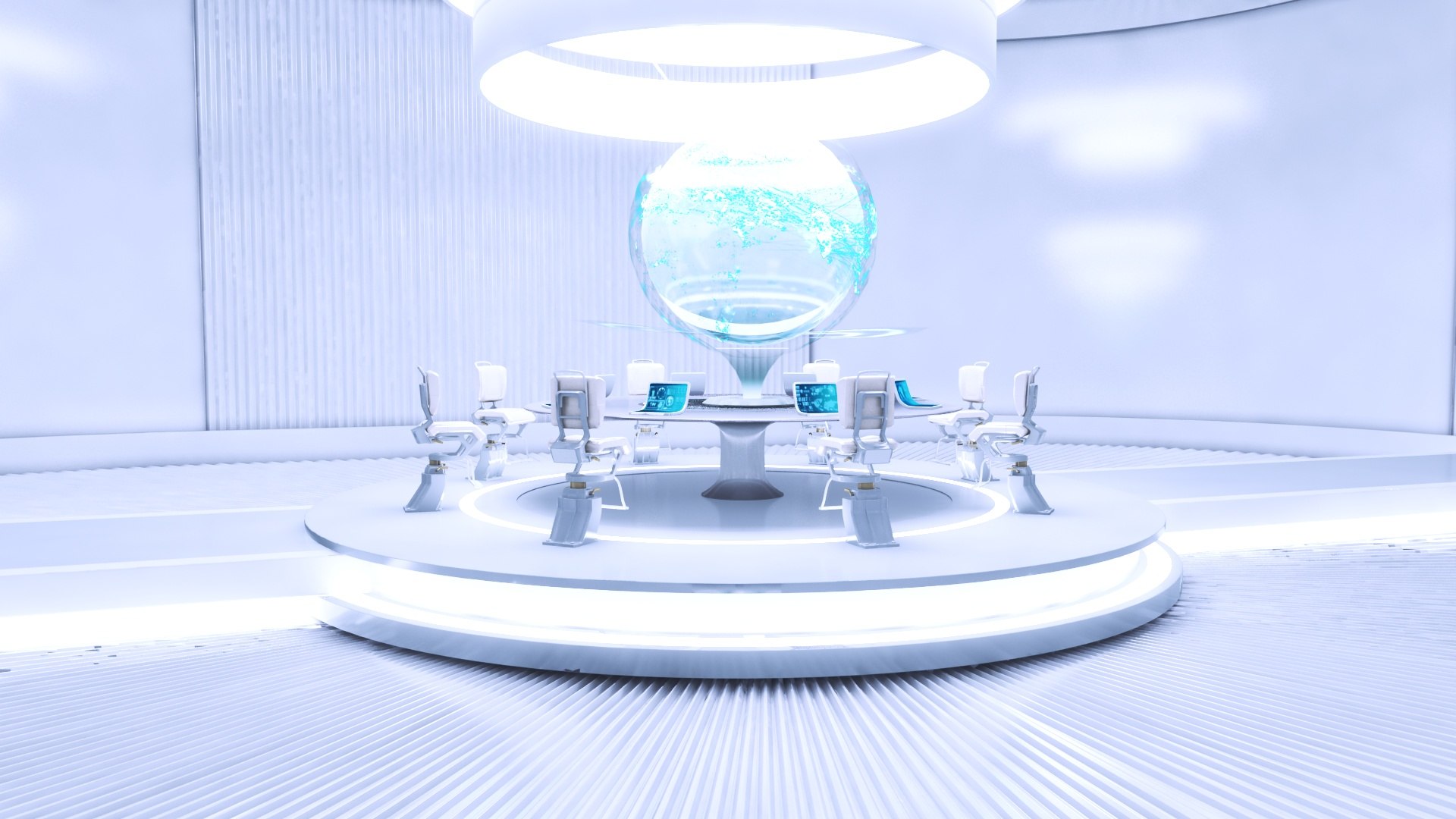 Meeting Futuristic Room 3D Model - TurboSquid 1683825