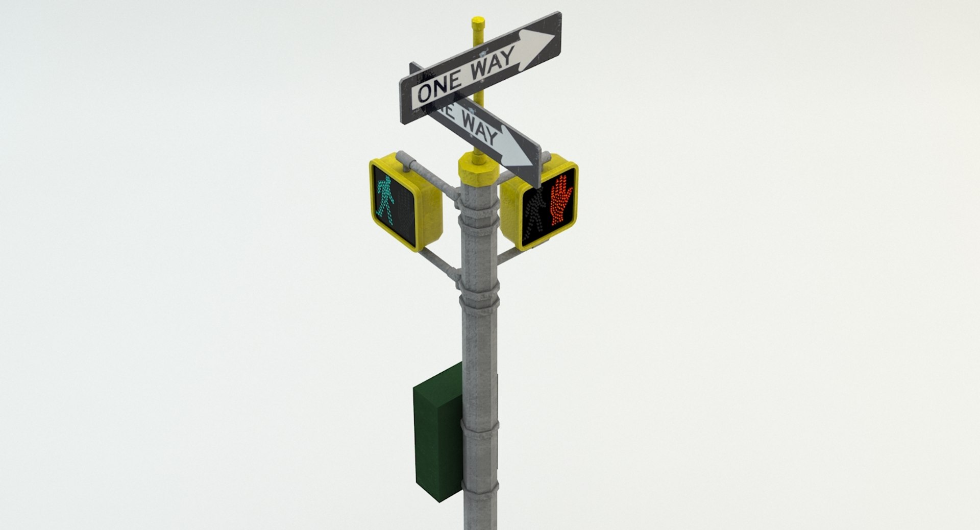 3d 3ds Pedestrian Traffic Lights