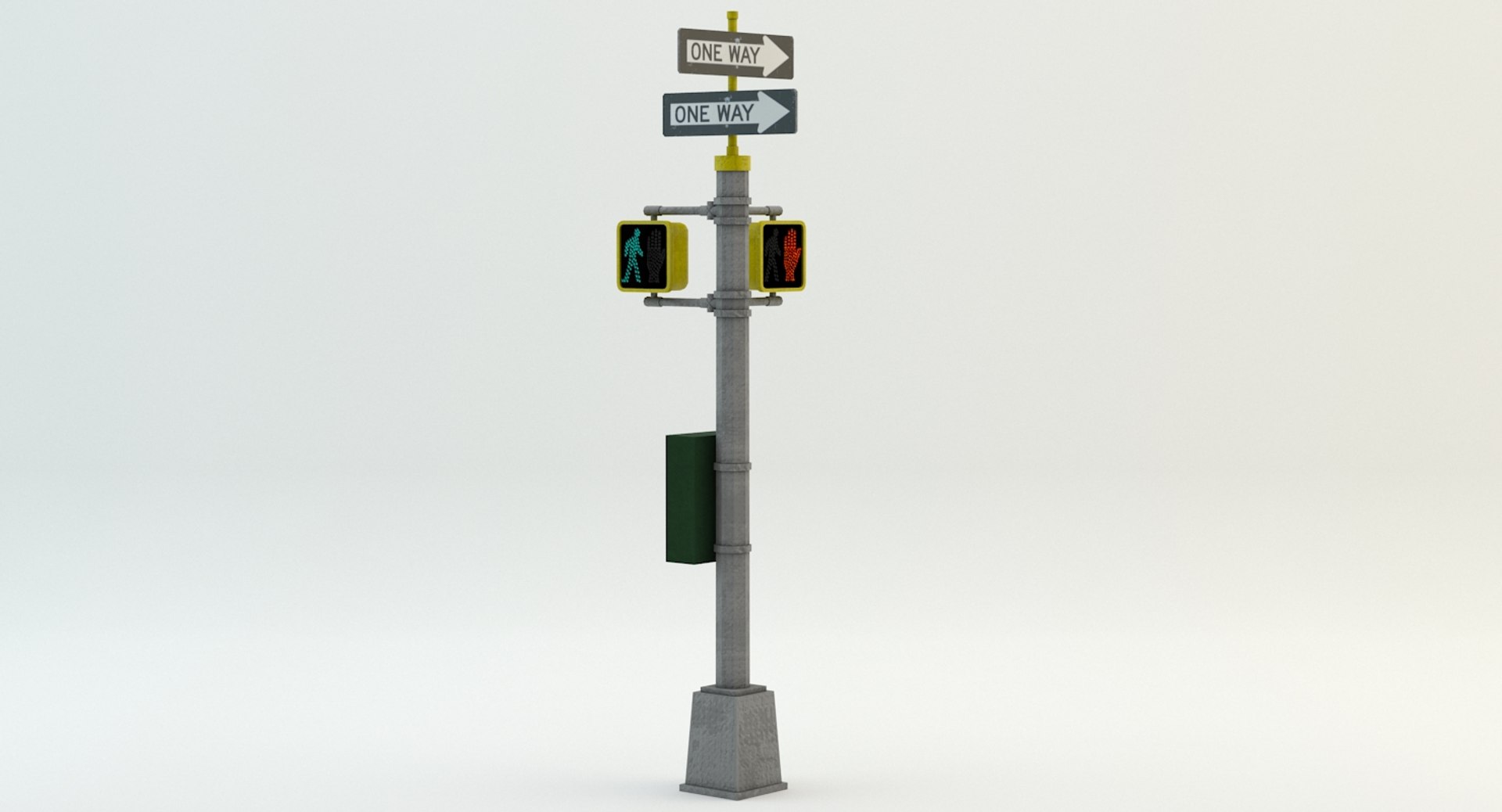3d 3ds Pedestrian Traffic Lights
