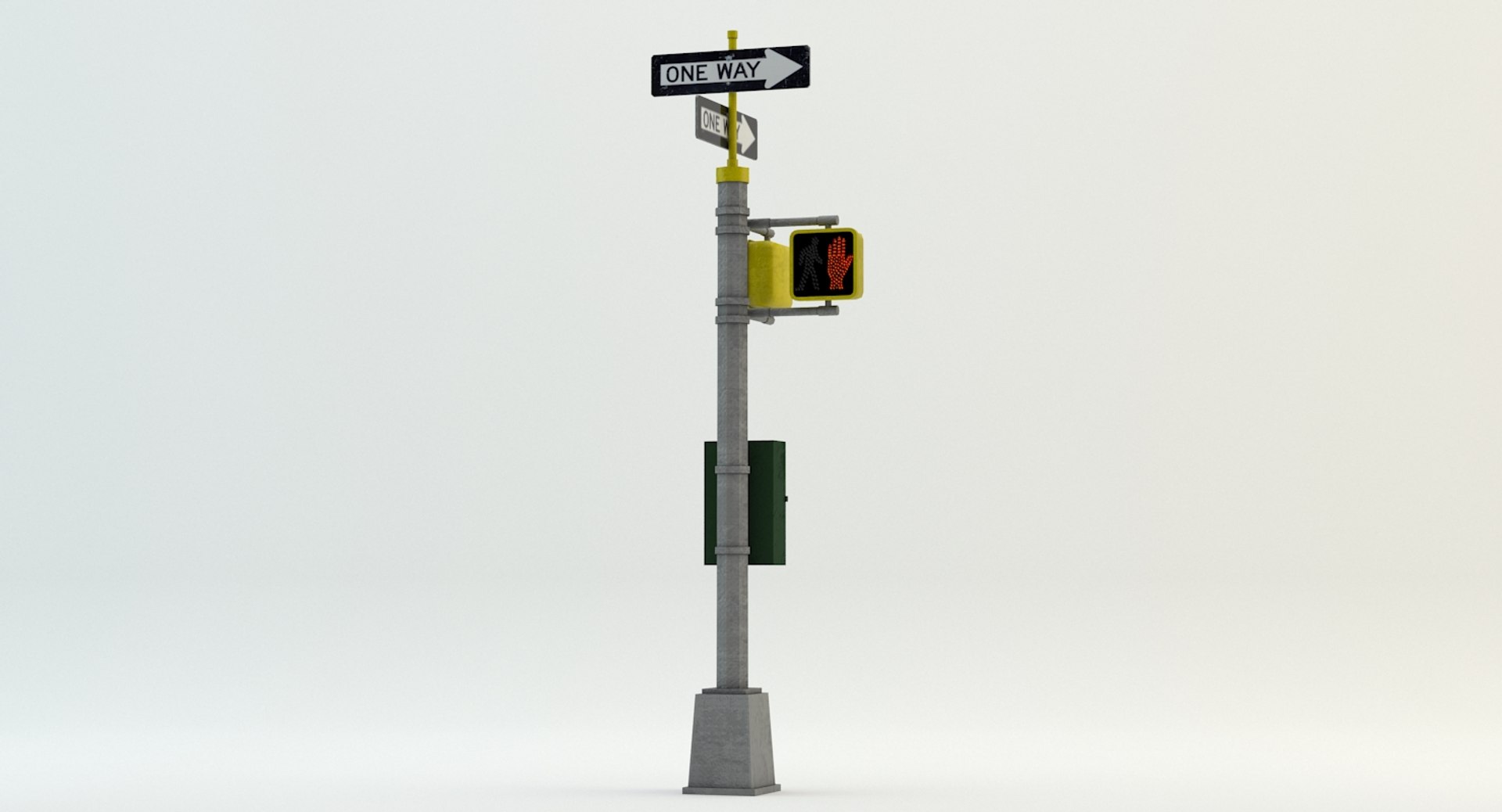3d 3ds Pedestrian Traffic Lights