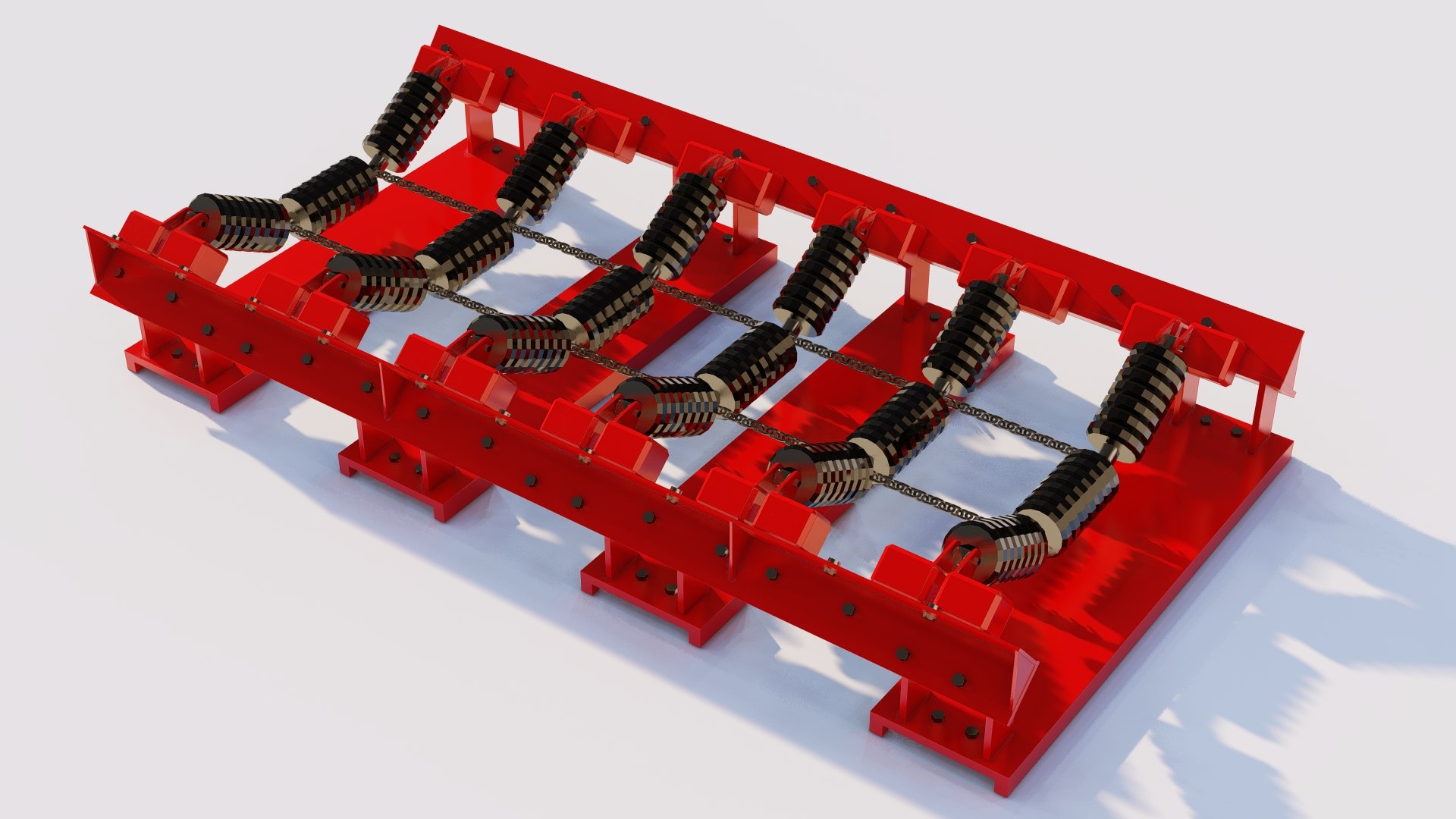 3D Conveyor Products Hi-Impact Idler System - TurboSquid 2171136