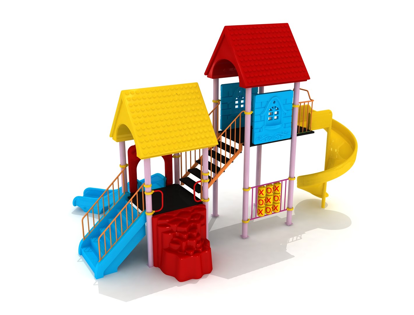 Metal Playground Slide 3D - TurboSquid 1555915