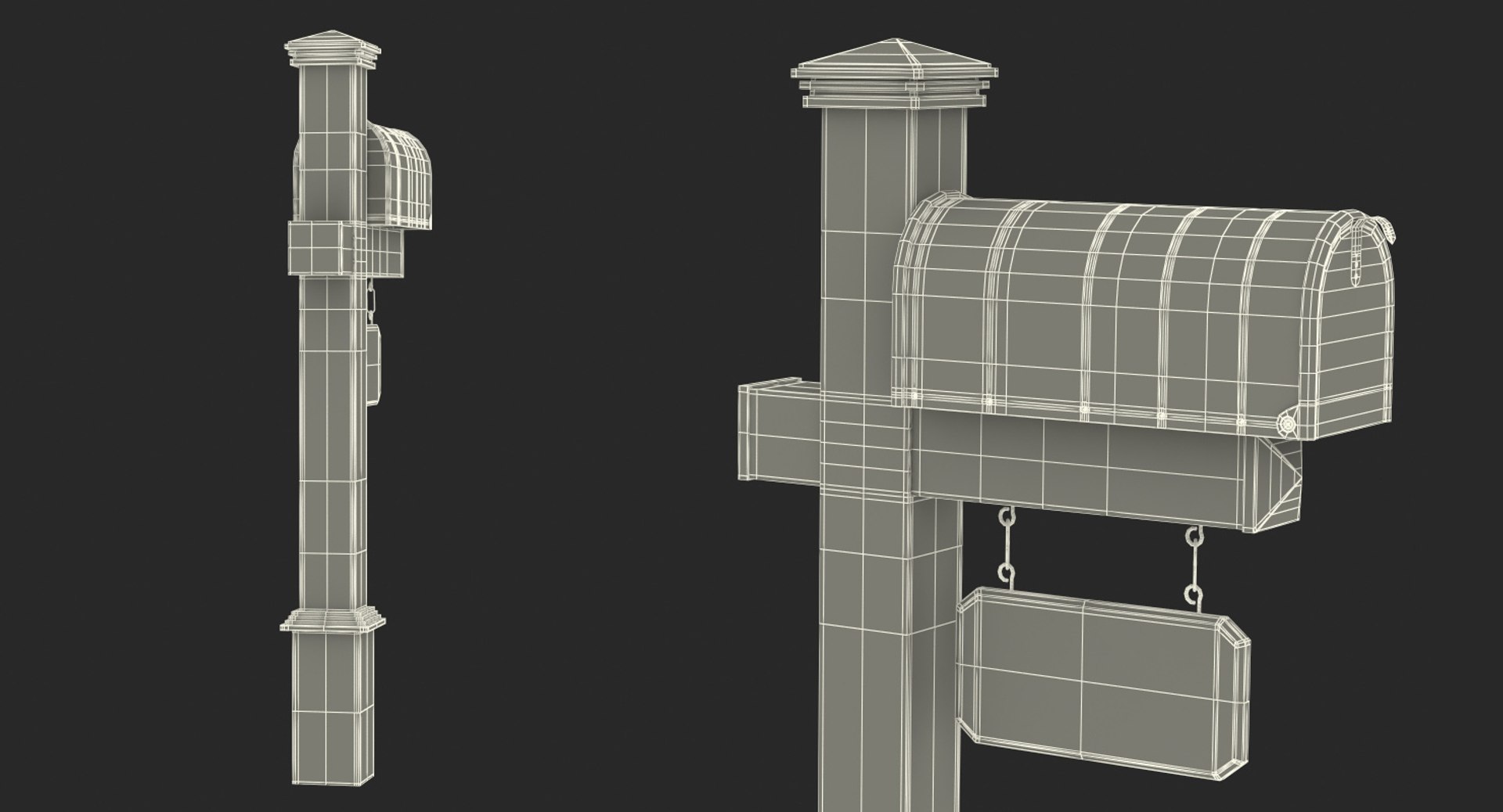 Mailboxes 2 Mail Box 3D Model - TurboSquid 1420473