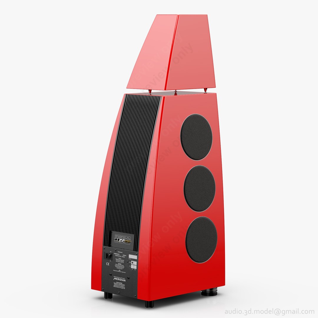3D Model Floorstanding Meridian Dsp8000 Red - TurboSquid 1170575