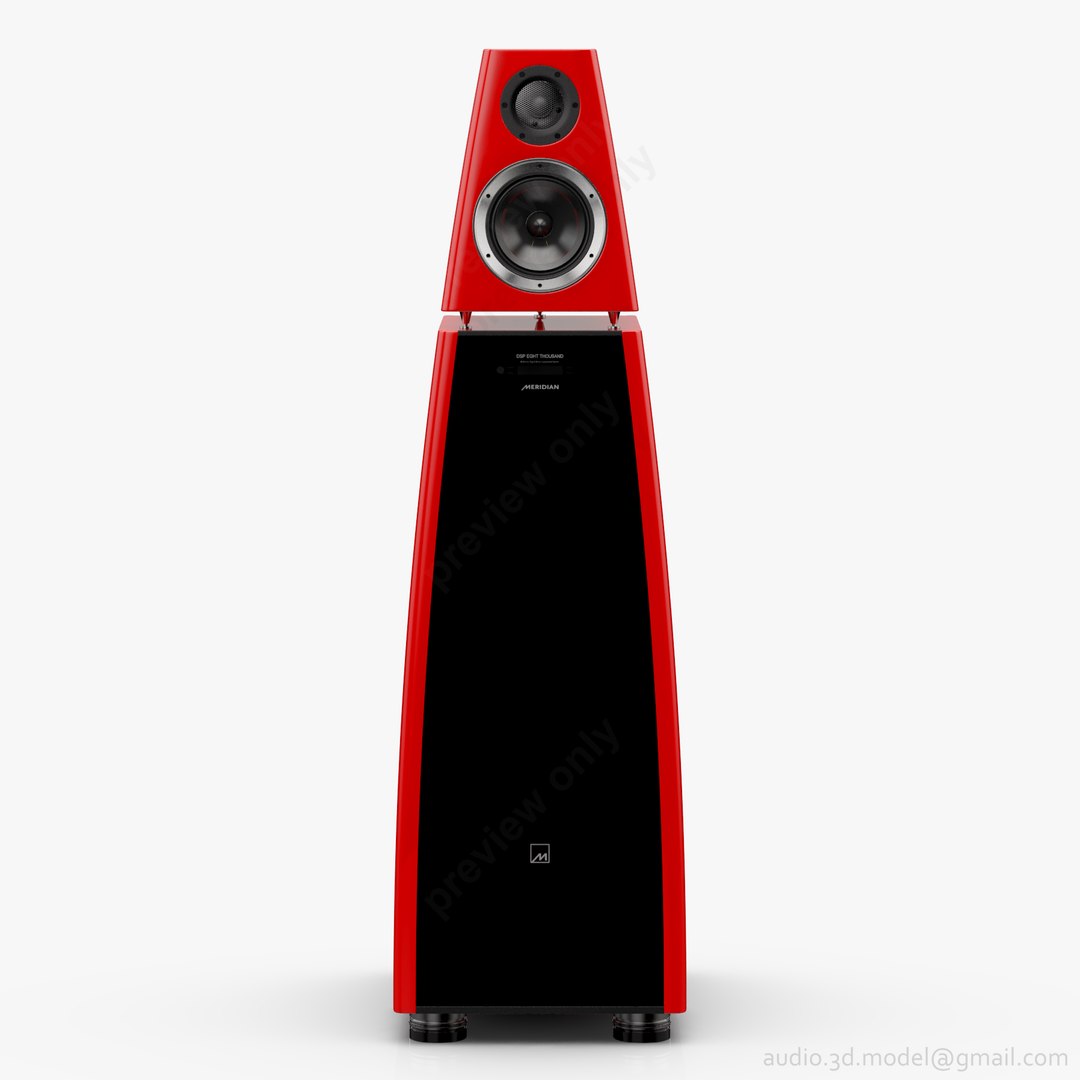 3D Model Floorstanding Meridian Dsp8000 Red - TurboSquid 1170575