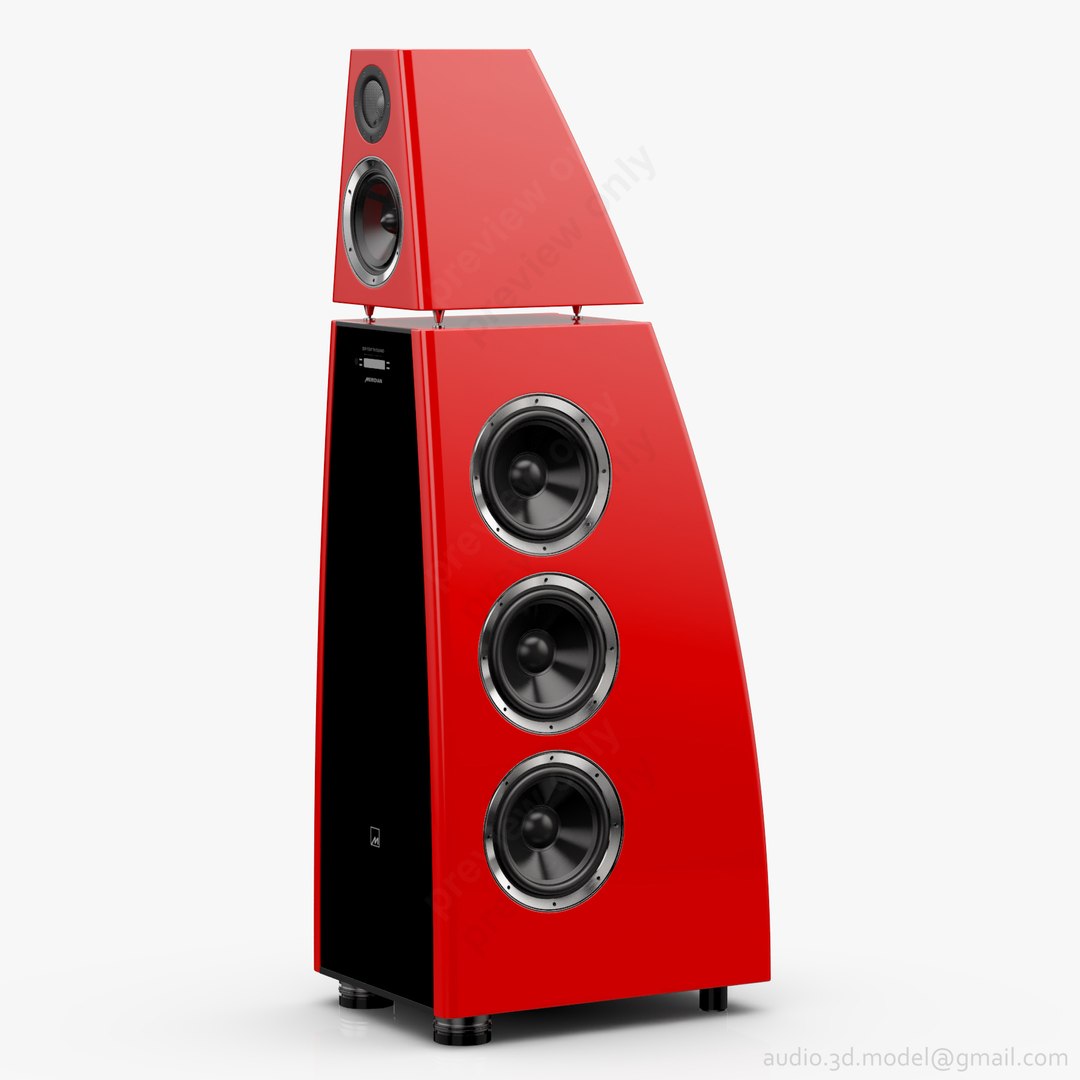 3D Model Floorstanding Meridian Dsp8000 Red - TurboSquid 1170575