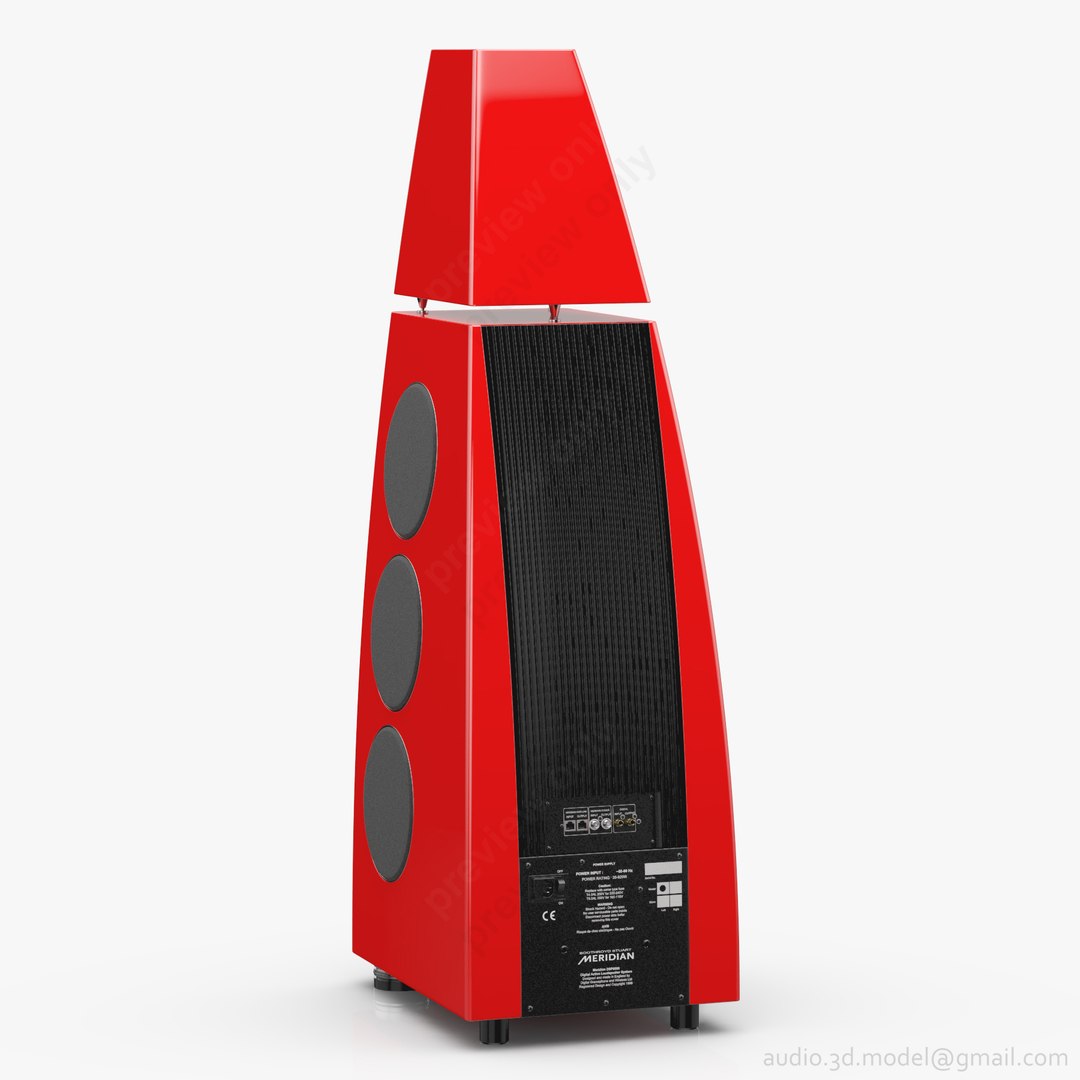 3D Model Floorstanding Meridian Dsp8000 Red - TurboSquid 1170575