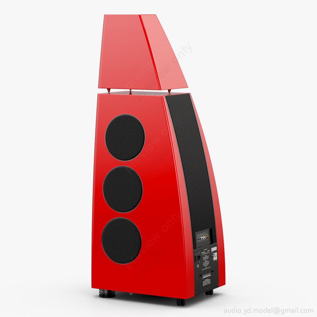 3D Model Floorstanding Meridian Dsp8000 Red - TurboSquid 1170575