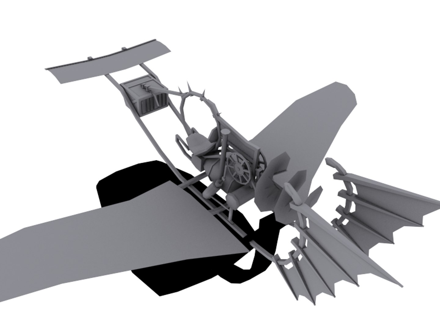 Gyro Flying Machine 3d Model