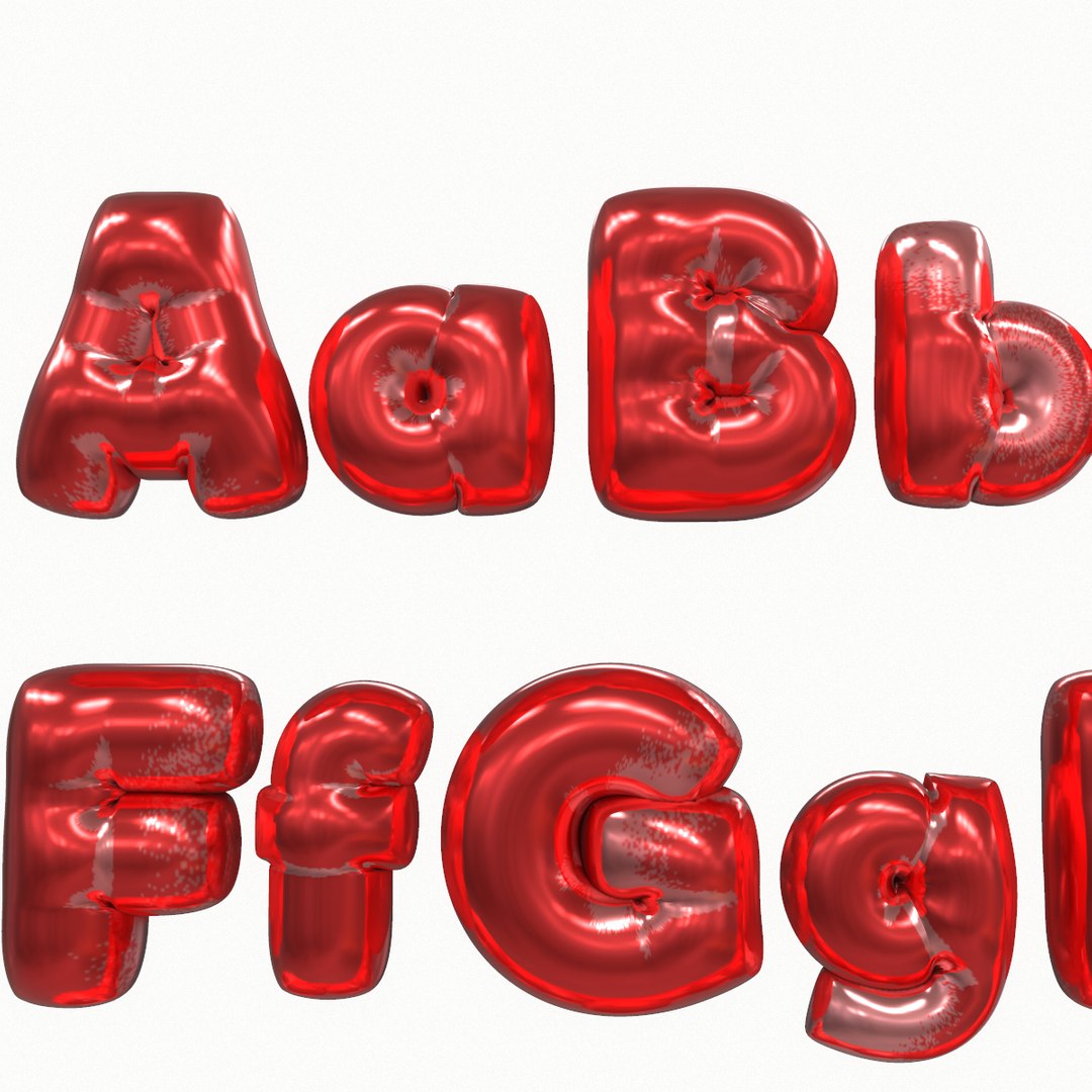 3D balloon alphabet pack - TurboSquid 1401842