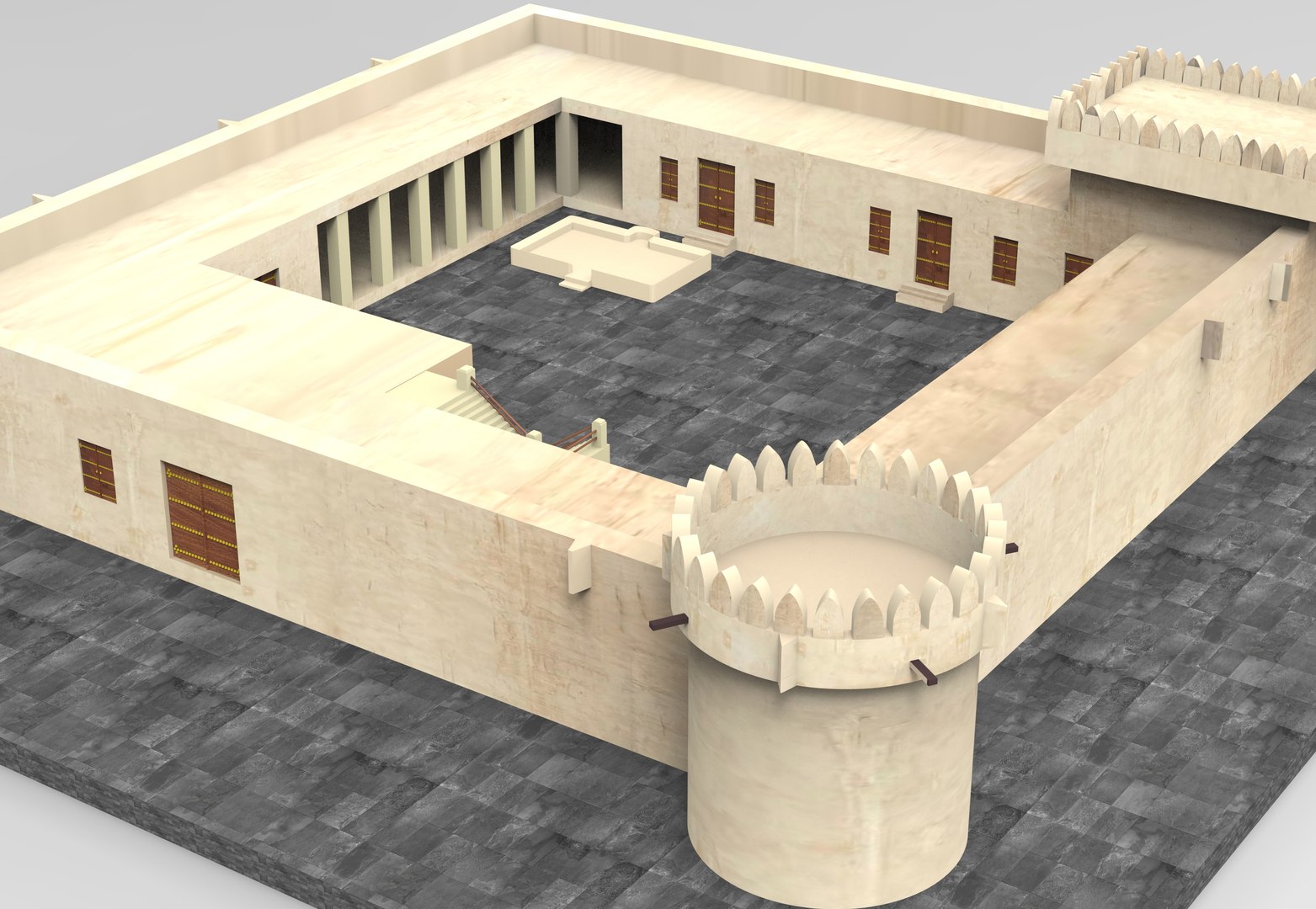 3D Model Al Koot Fort Qatar 3d Model - TurboSquid 2489532