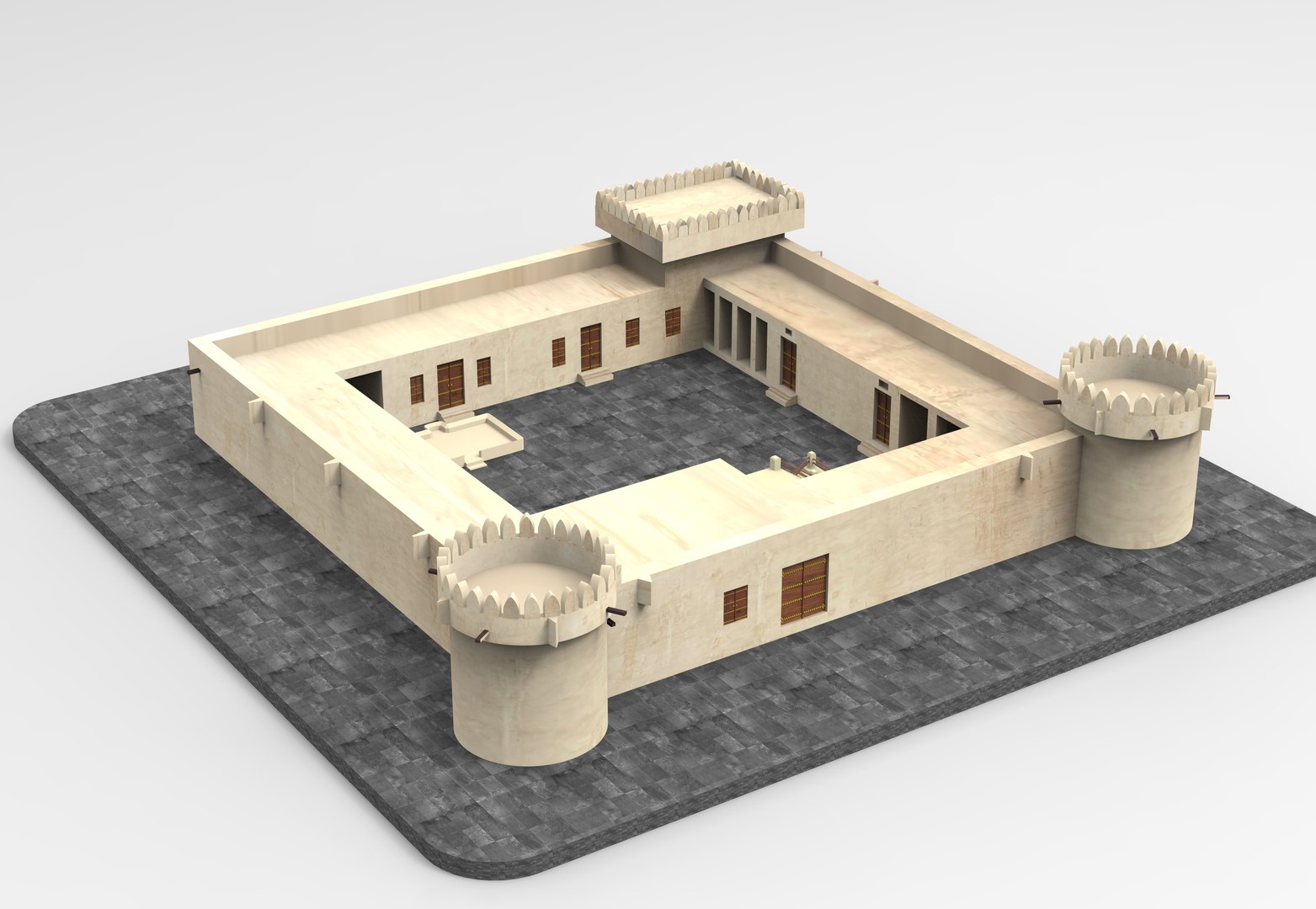 3D Model Al Koot Fort Qatar 3d Model - TurboSquid 2489532