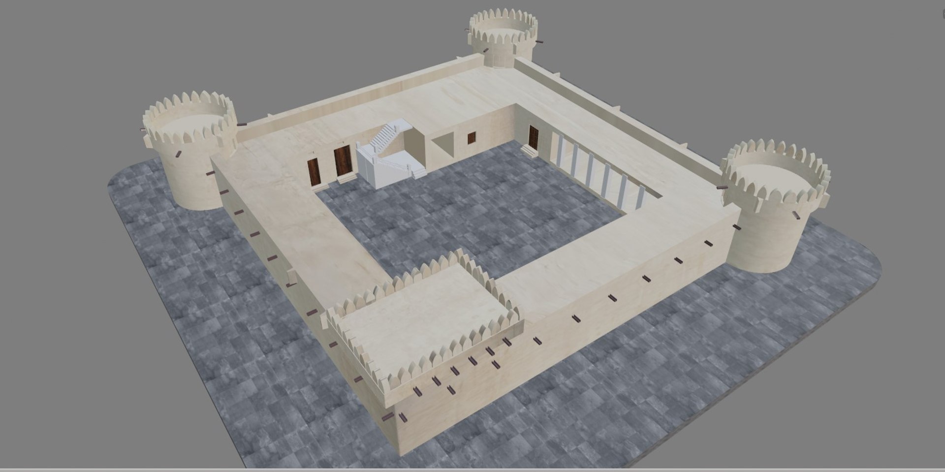 3D Model Al Koot Fort Qatar 3d Model - TurboSquid 2489532