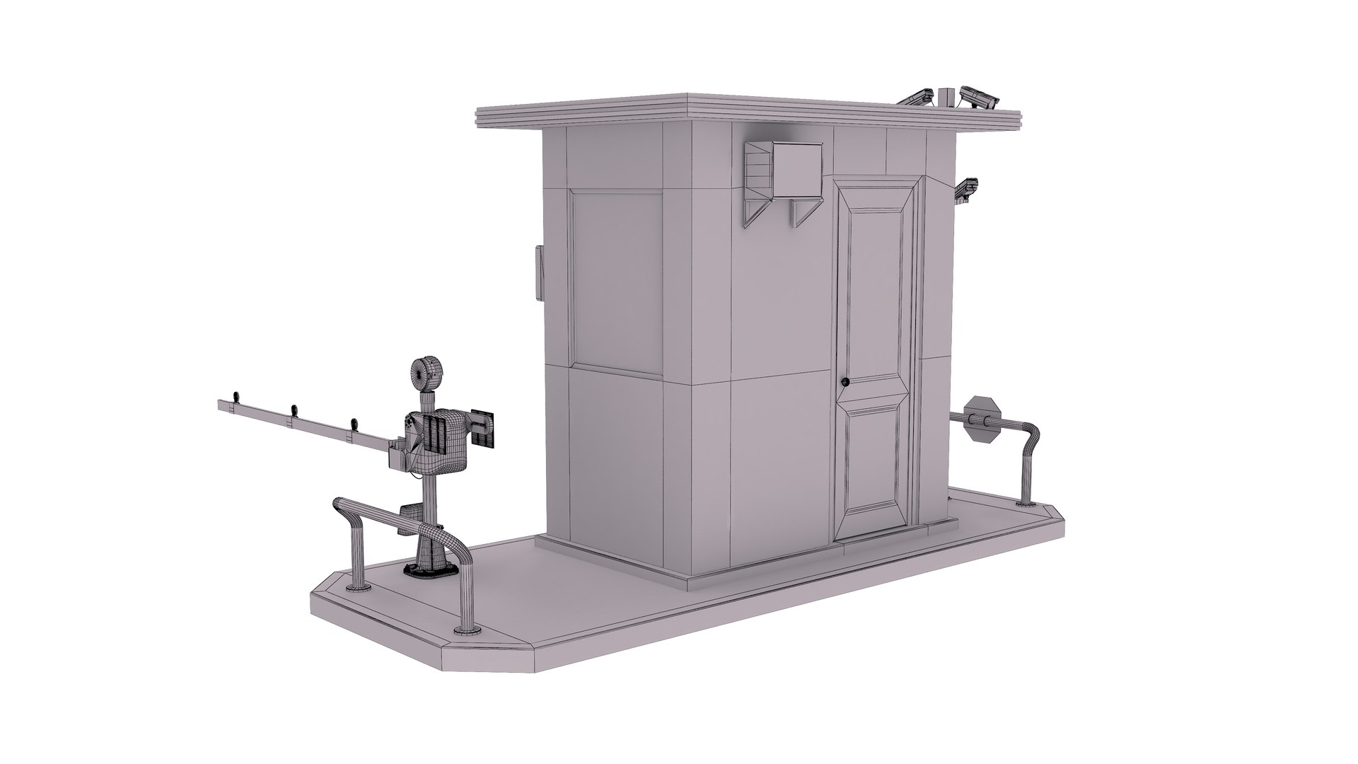 3D Security Guards Booth Model - TurboSquid 2113085