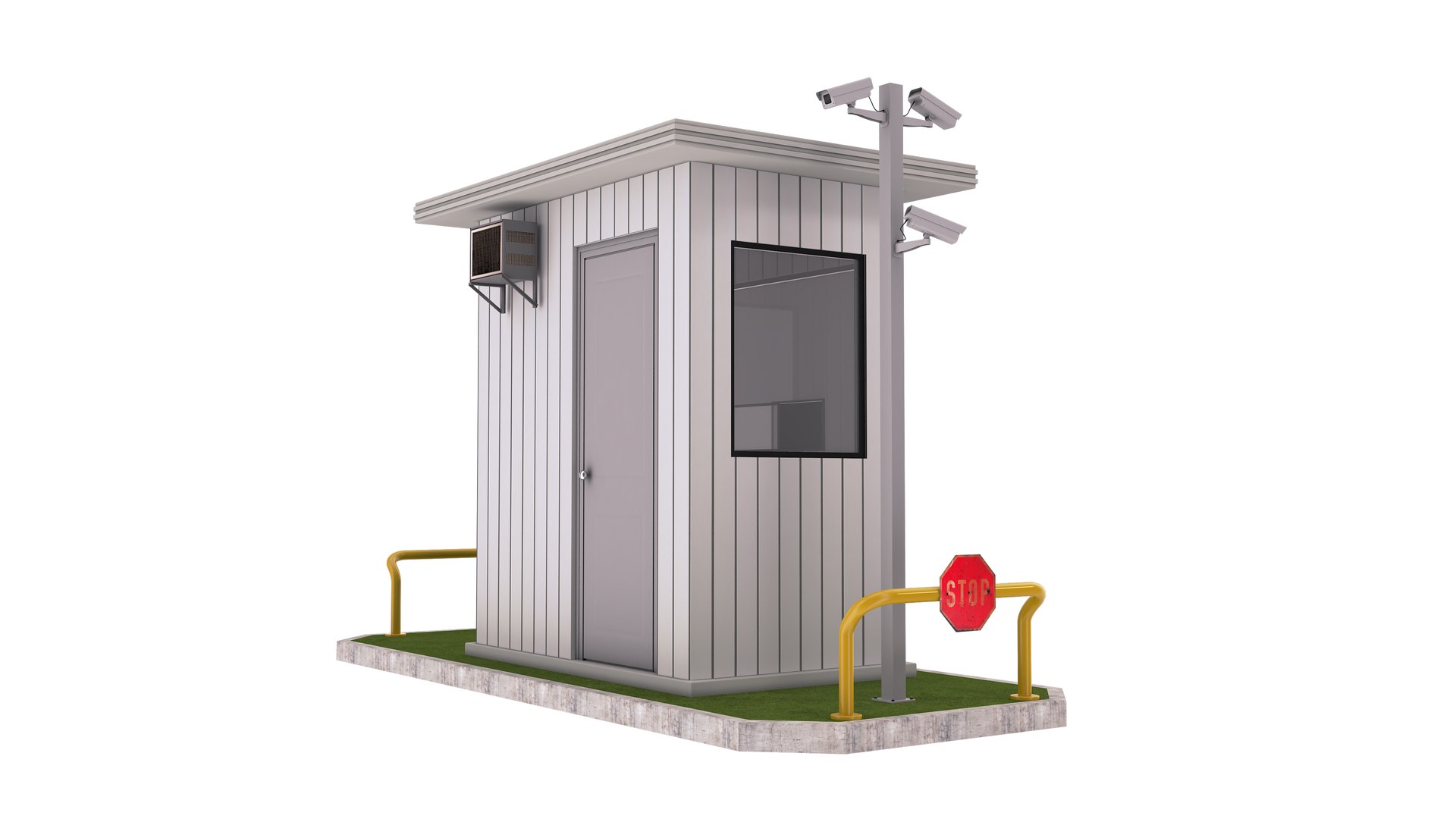 3D Security Guards Booth Model - TurboSquid 2113085