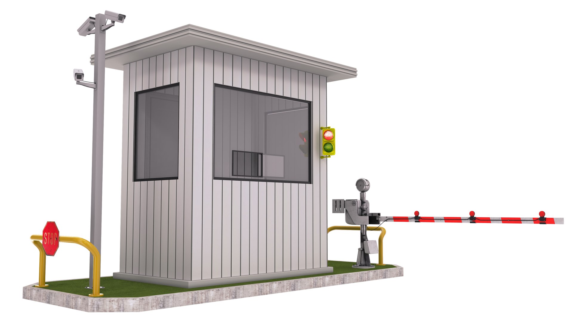 3D Security Guards Booth Model - TurboSquid 2113085