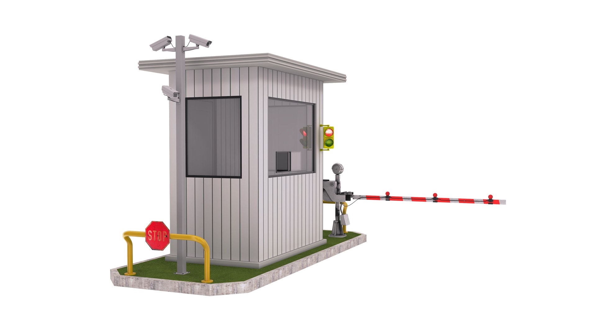 3D Security Guards Booth model - TurboSquid 2113085