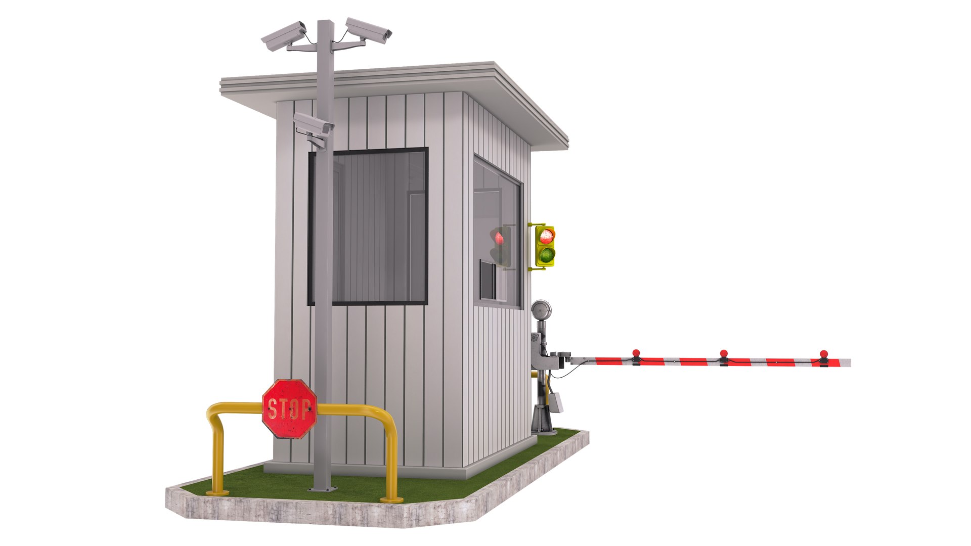 3D Security Guards Booth Model - TurboSquid 2113085