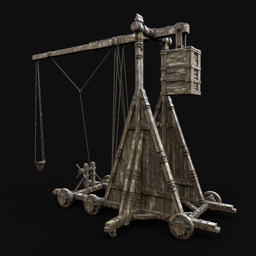 3D TREBUCHET CONSTRUCTION WAR MACHINE MEDIEVAL SIEGE ENGINE BATTLE ...