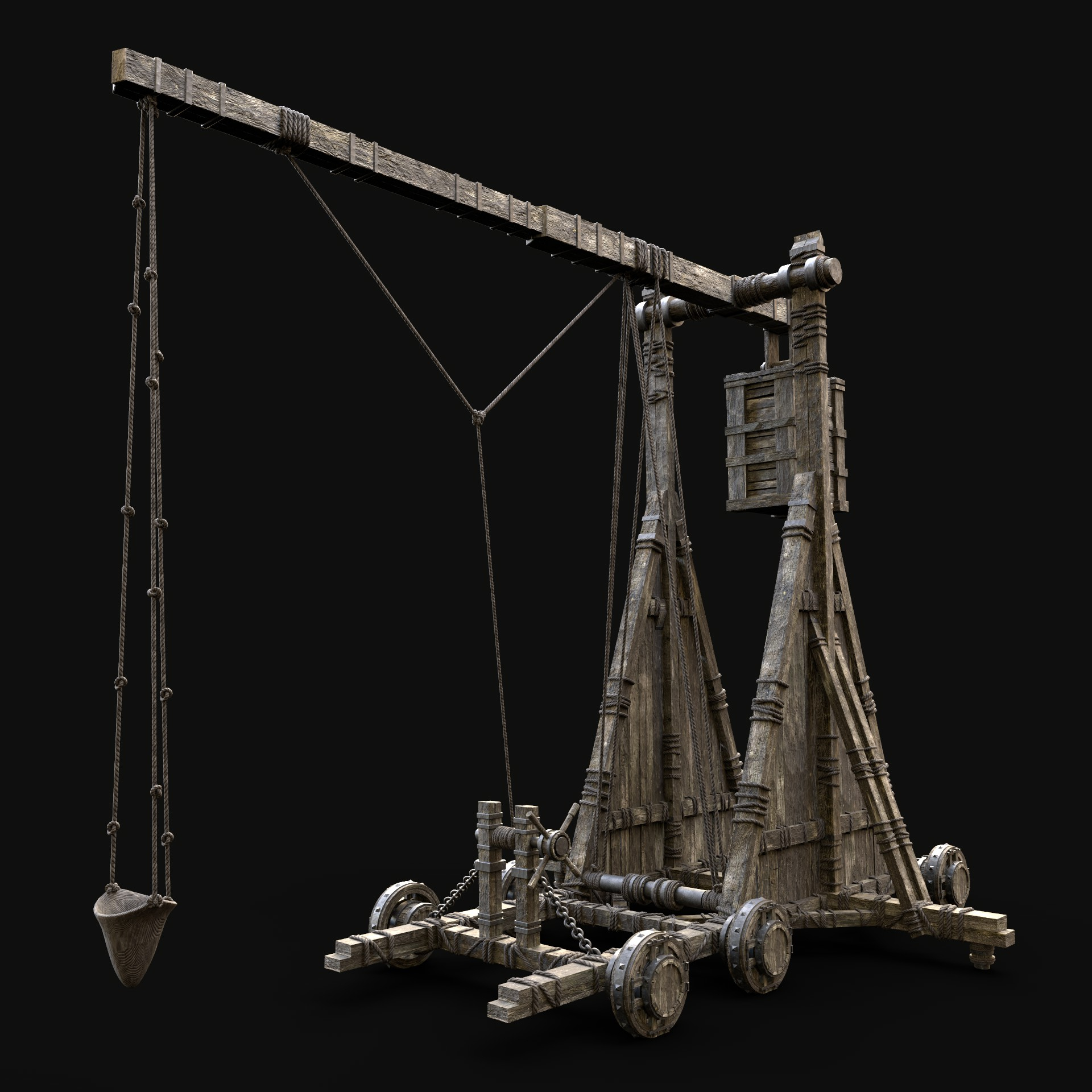 3D TREBUCHET CONSTRUCTION WAR MACHINE MEDIEVAL SIEGE ENGINE BATTLE ...