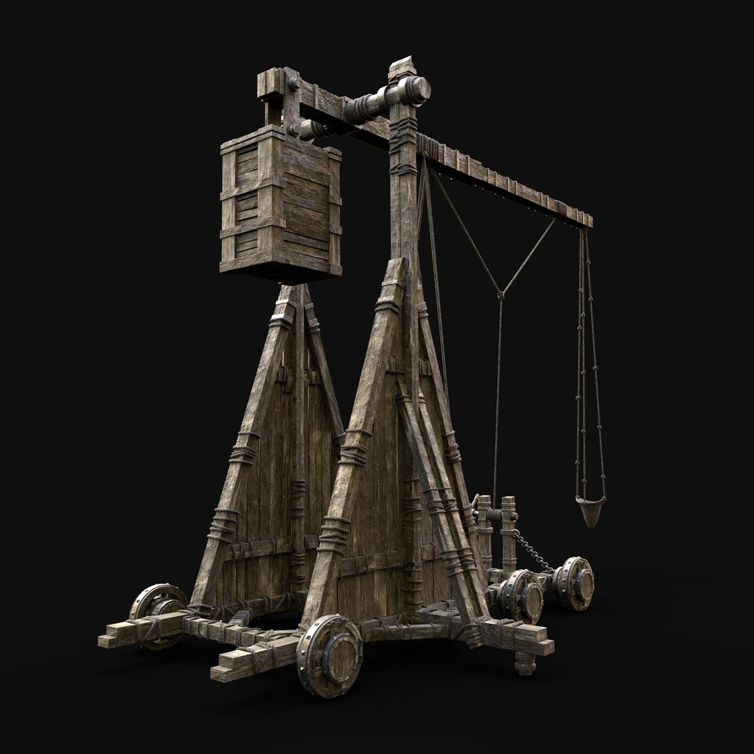 3D TREBUCHET CONSTRUCTION WAR MACHINE MEDIEVAL SIEGE ENGINE BATTLE ...