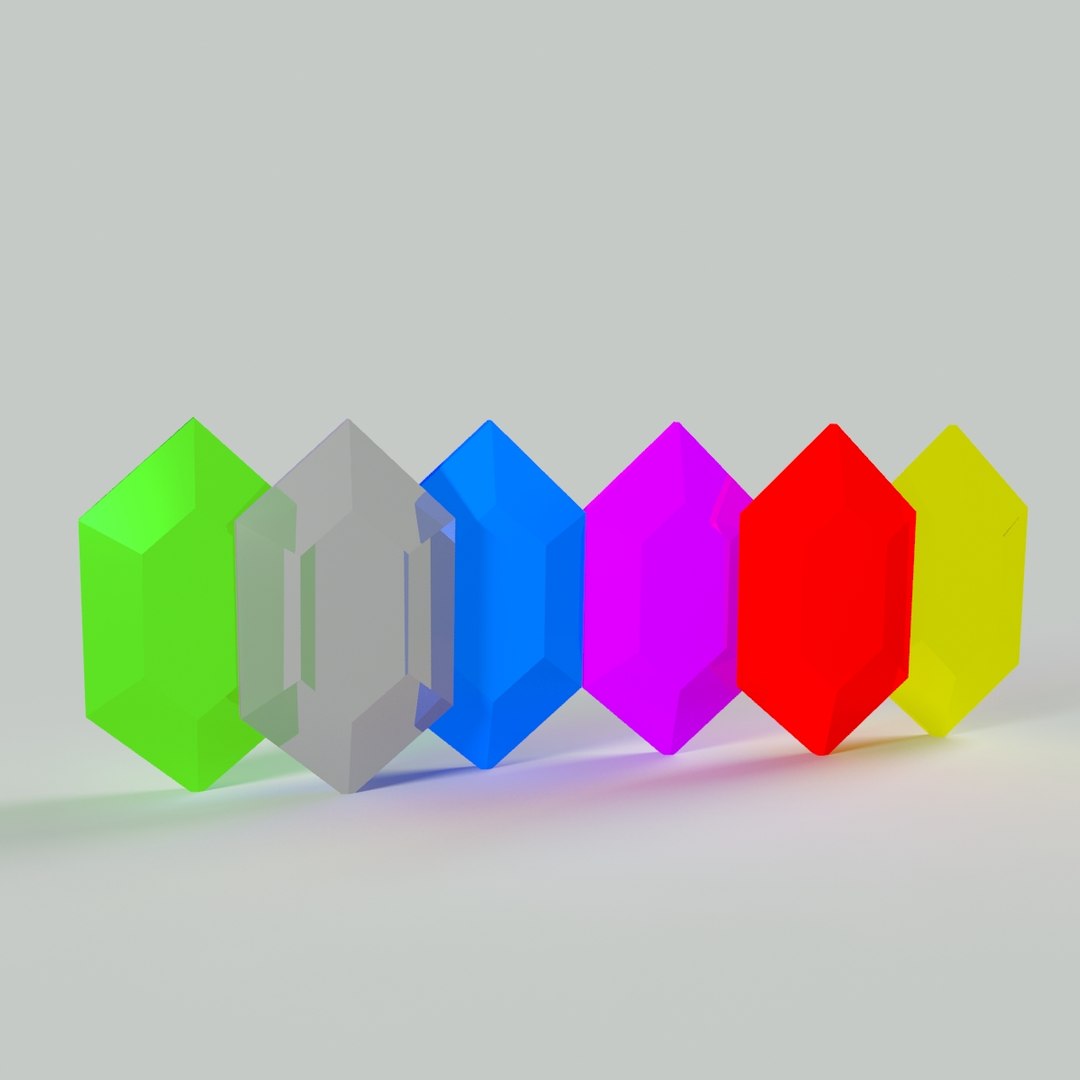 3d Model Gems Currency Zelda