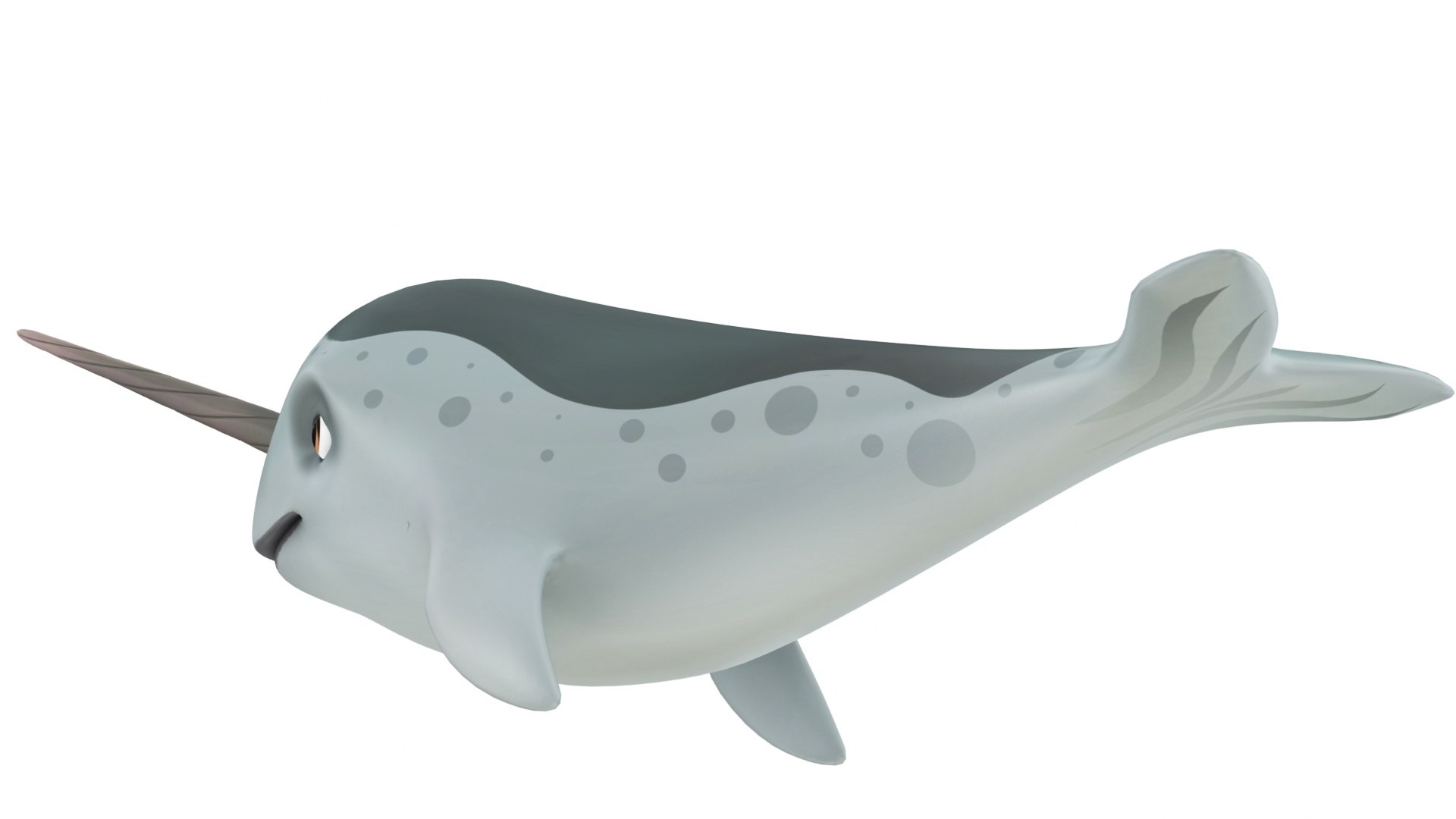 Cartoon Narwhal And Sword Fish 3D - TurboSquid 2095213