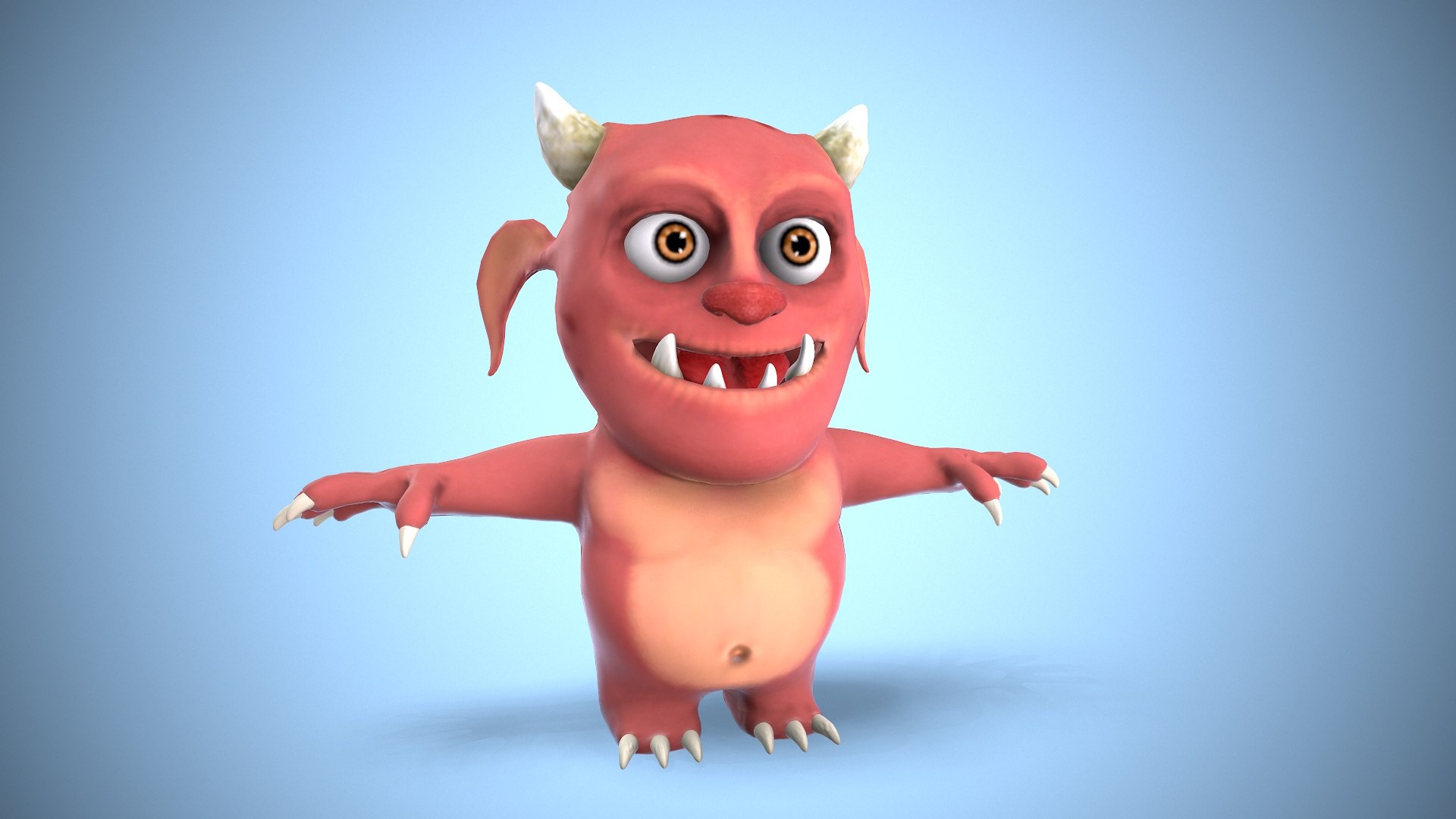 Cartoon Little Devil 3D - TurboSquid 2023557