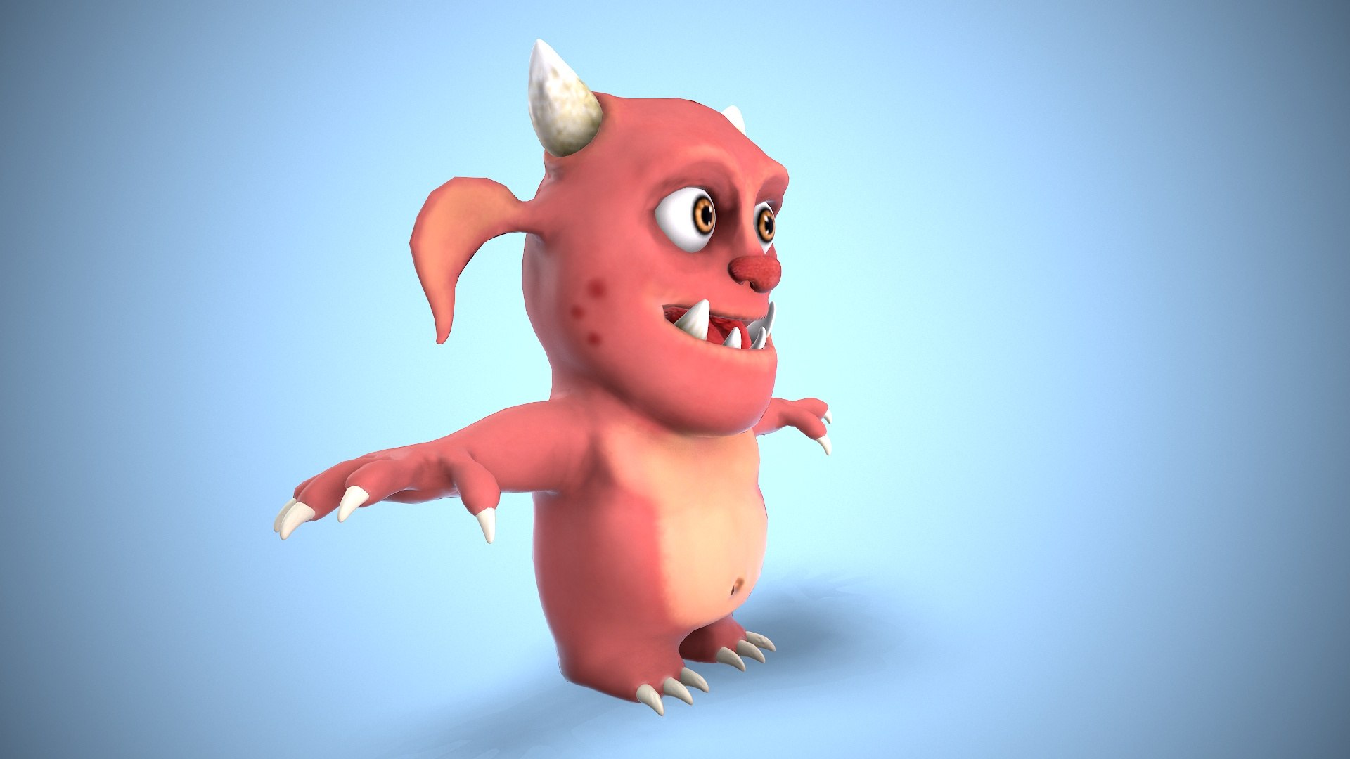 Cartoon Little Devil 3D - TurboSquid 2023557