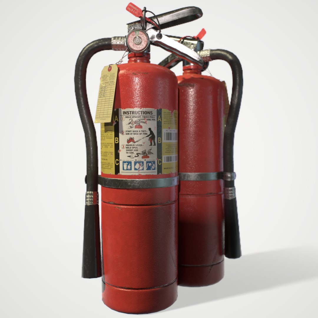 Extinguisher Abc Chemical 3D Model - TurboSquid 1389193