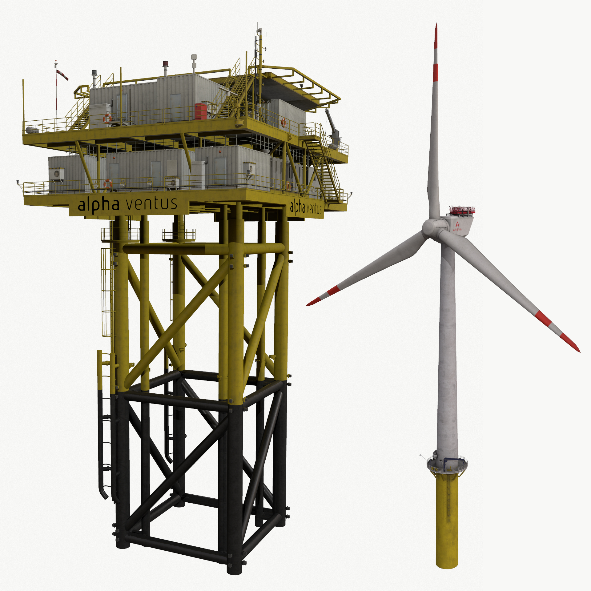 Offshore wind farm 3D - TurboSquid 1668928