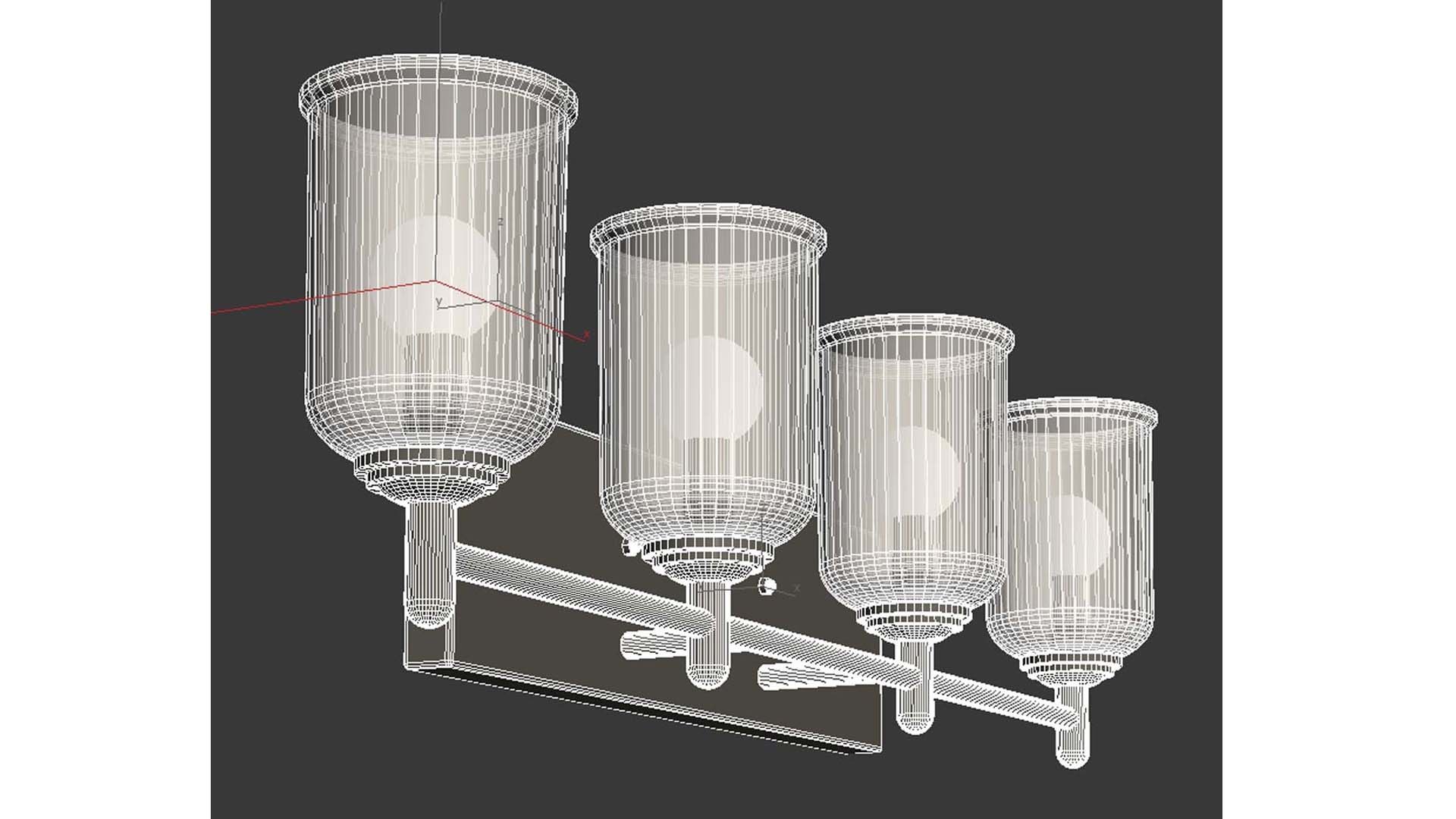 Kichler Shailene Vanity Four Light 3D - TurboSquid 2042874