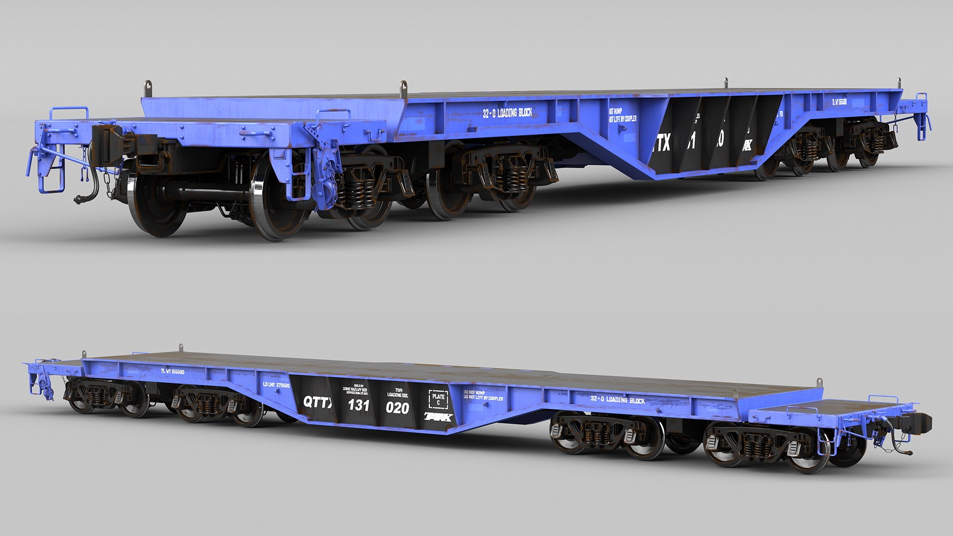 Heavy Duty Flatcar 3D model - TurboSquid 2156942