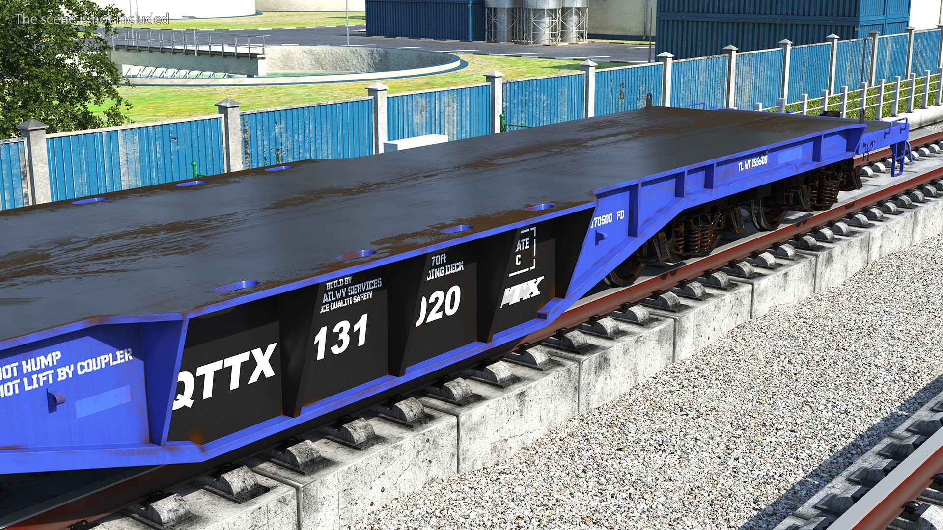 Heavy Duty Flatcar 3D model - TurboSquid 2156942