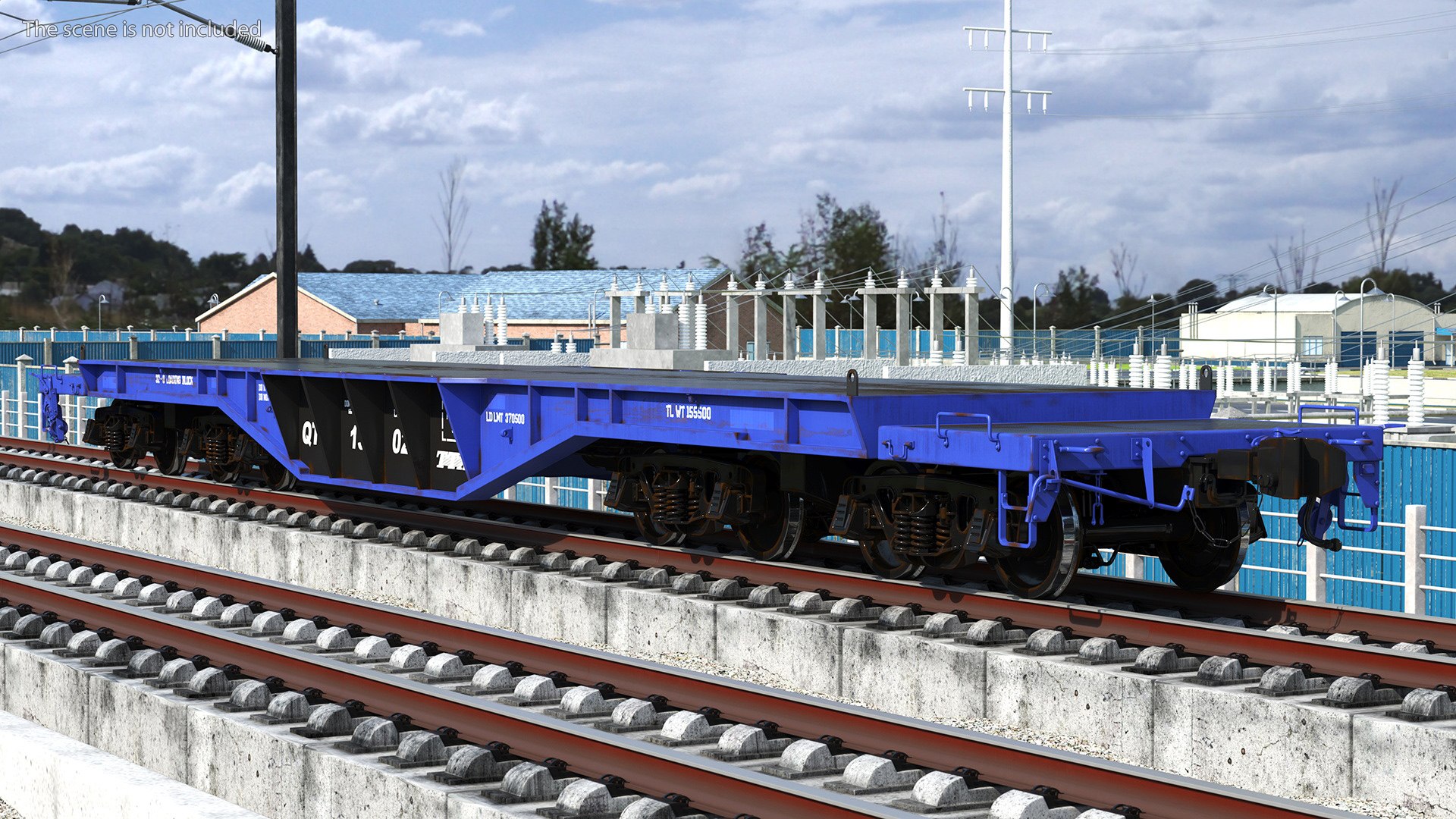 Heavy Duty Flatcar 3D model - TurboSquid 2156942