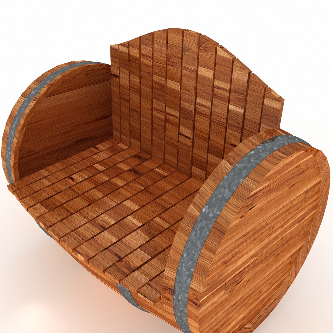 barrel bench 3d max