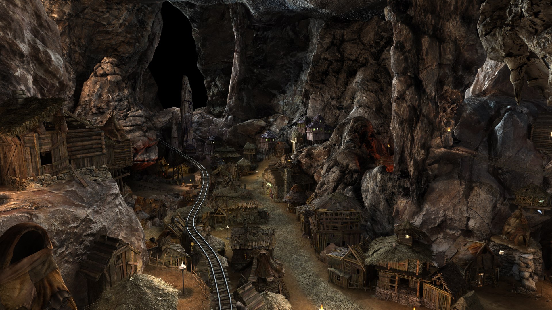 Cave Village 3d Max