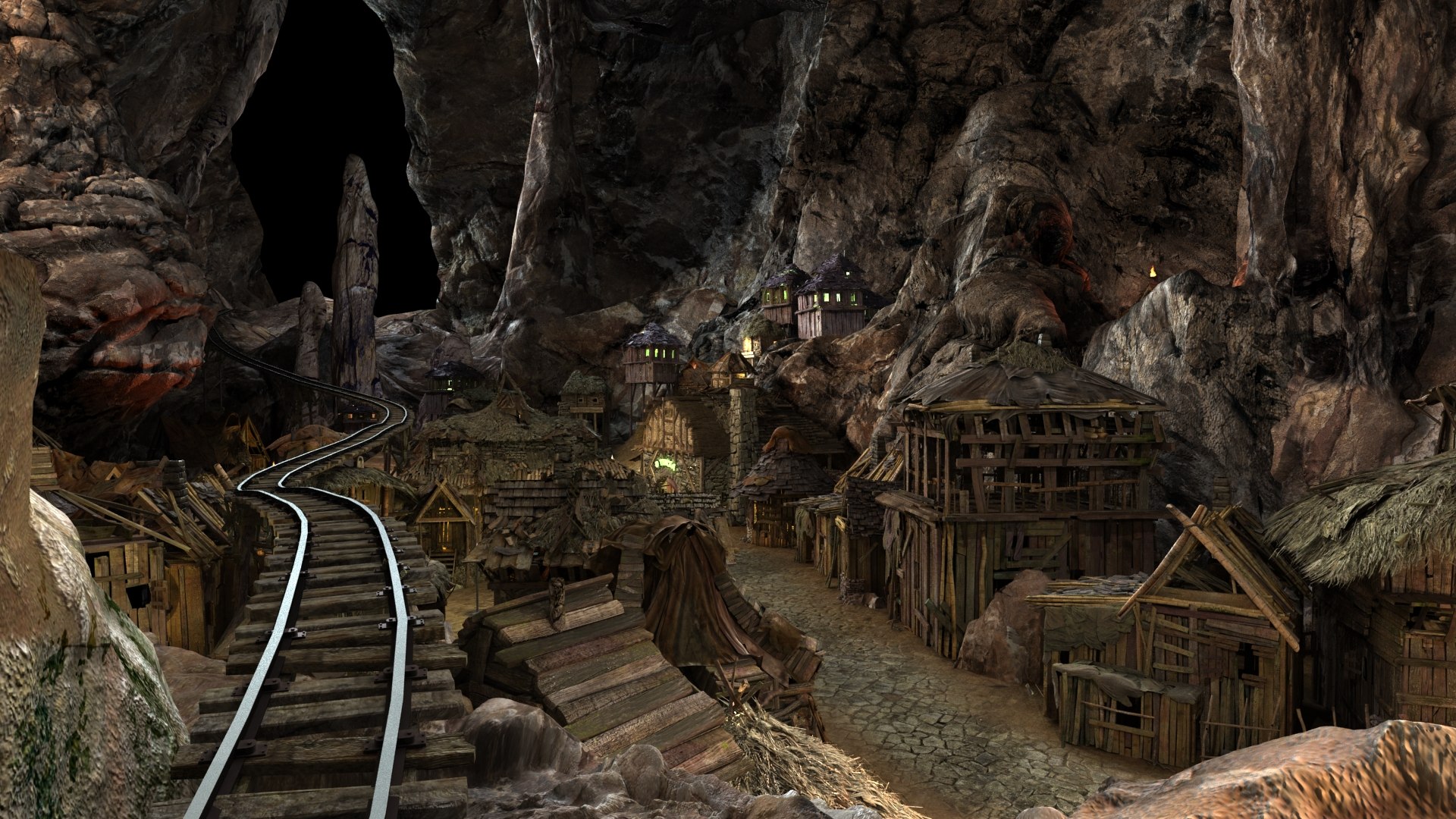 Cave Village 3d Max