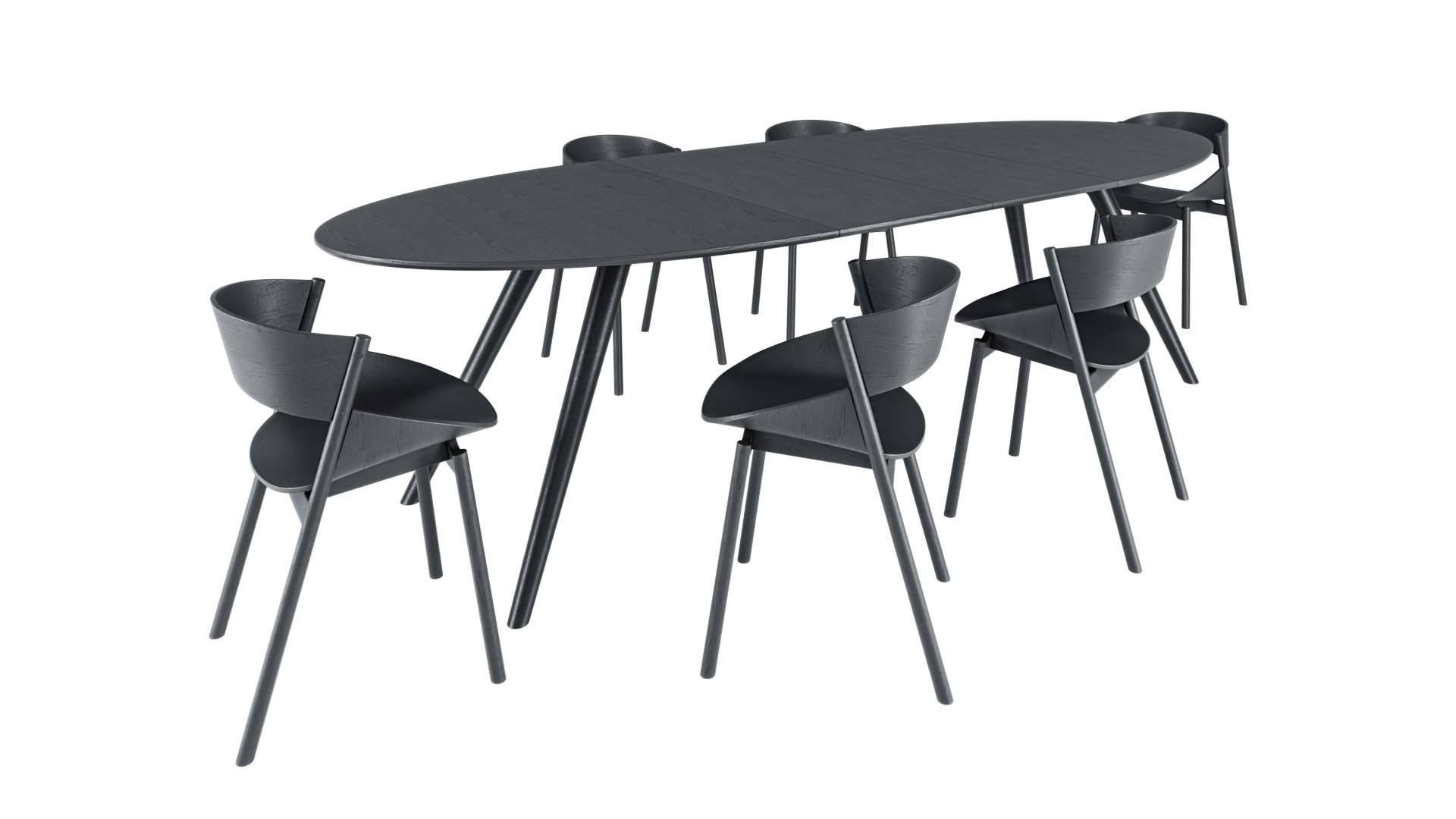 Eclipse Dining Table And Port Dining Chair 3D - TurboSquid 2126878