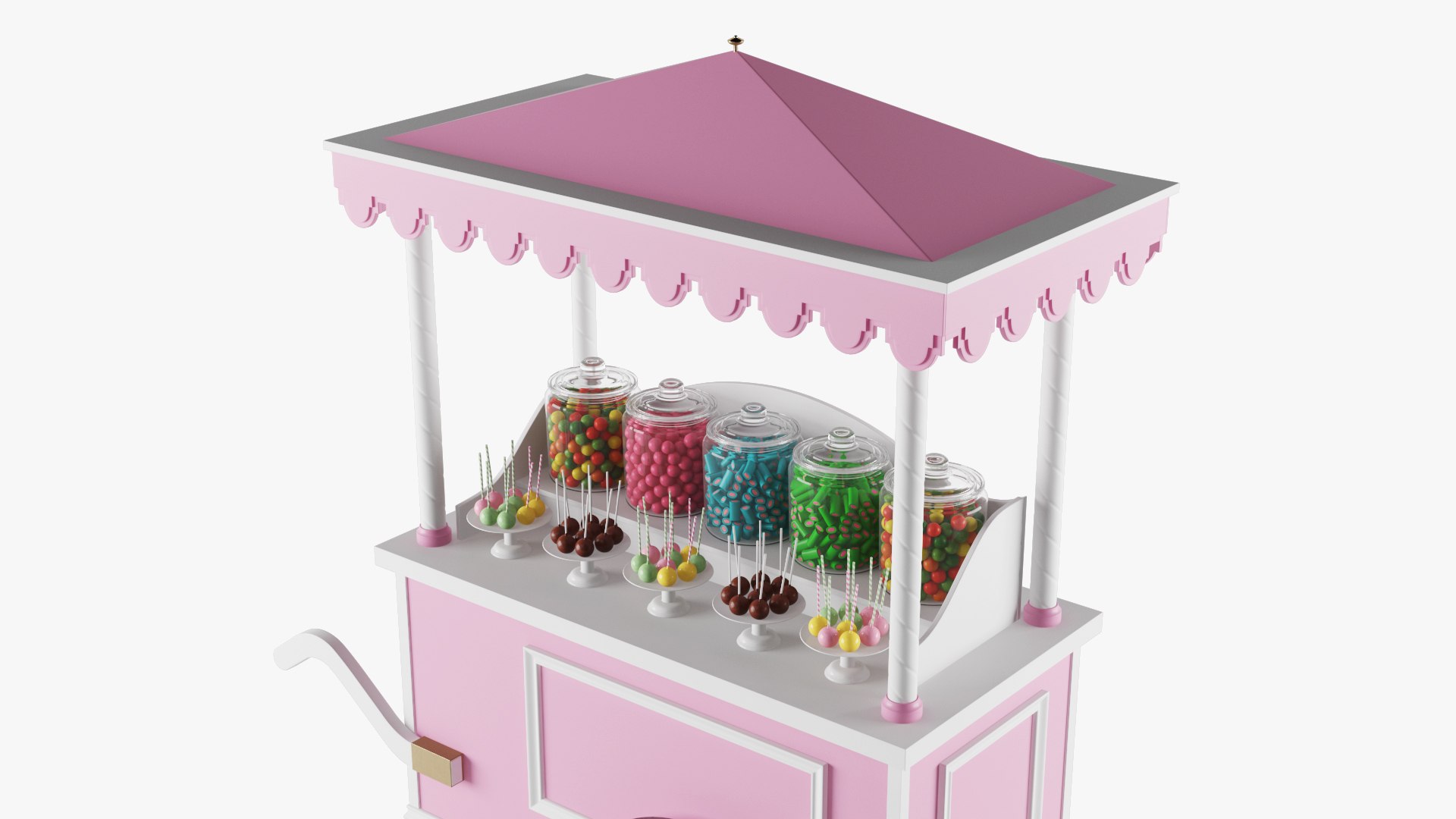 3D Candy Cart With Sweets - TurboSquid 2218219
